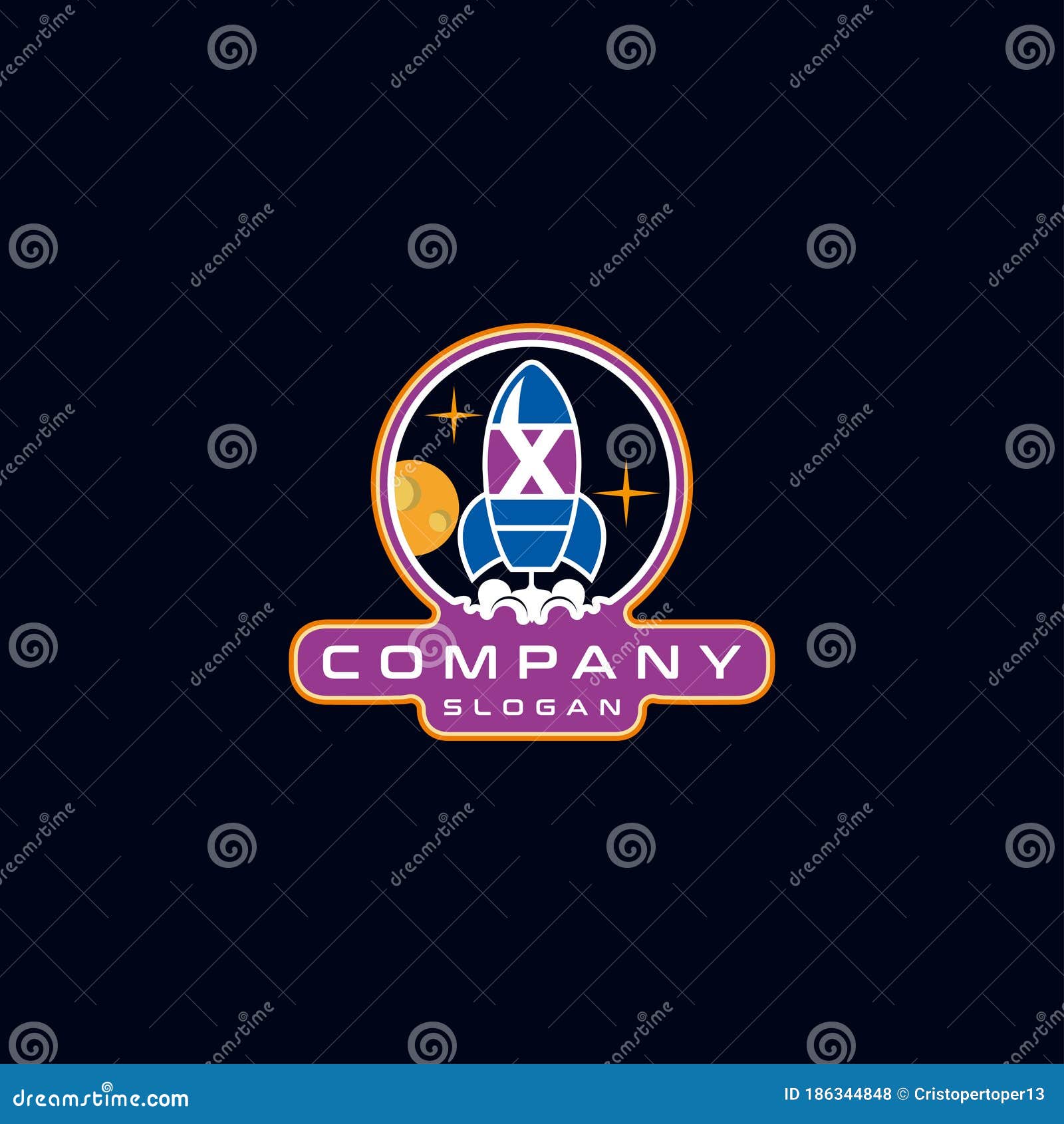Letter X Rocket Logo Design Vector Stock Vector - Illustration of ...