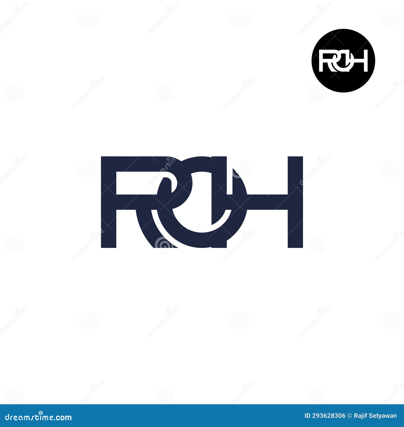 Letter ROH Monogram Logo Design Stock Vector - Illustration of ...