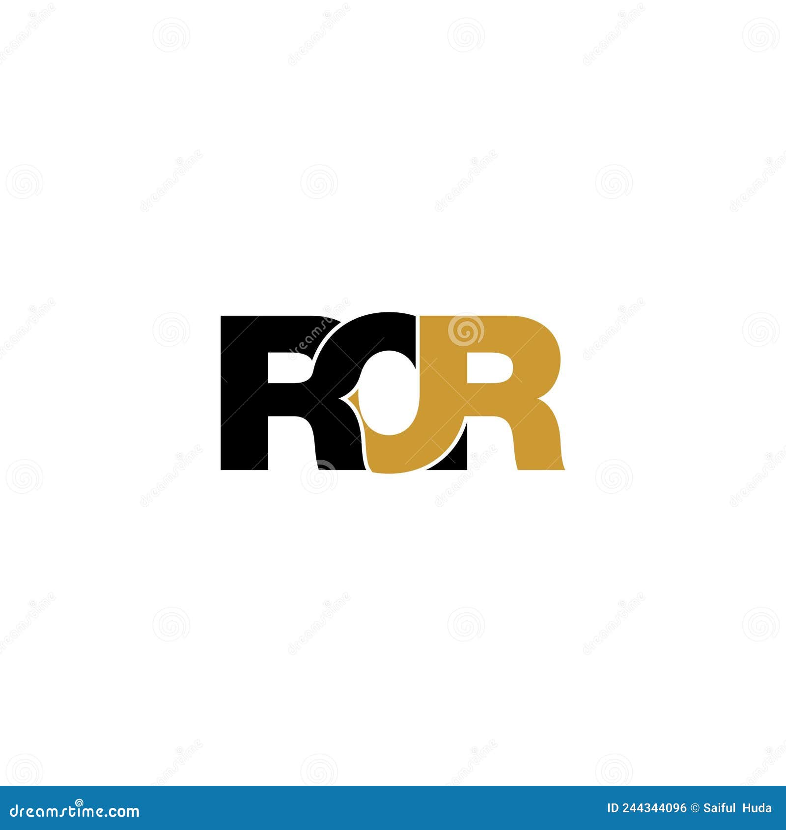 Letter ROR Simple Monogram Logo Icon Design. Stock Vector ...
