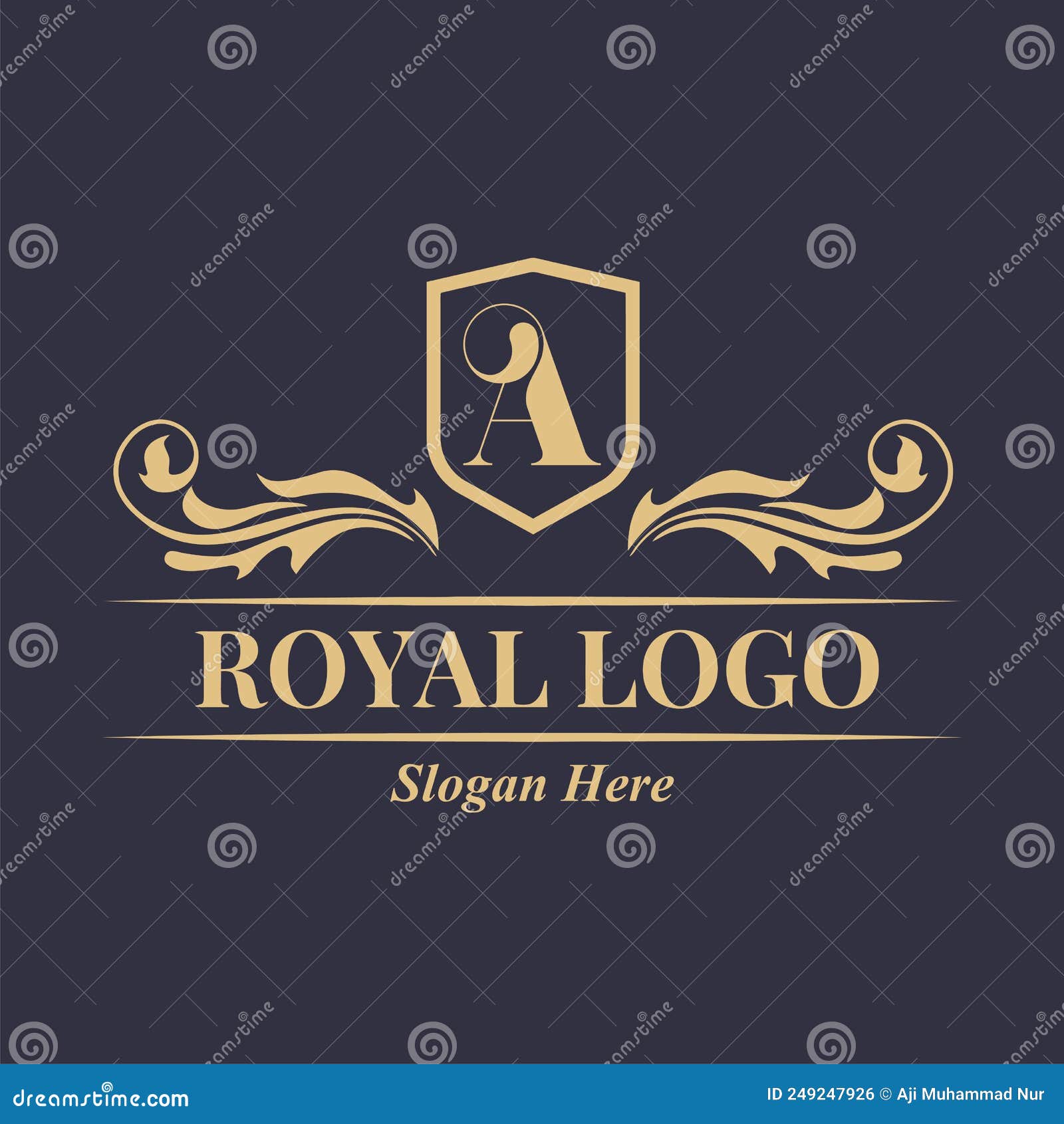 Letter a Royal Design for Logo Company Stock Illustration ...