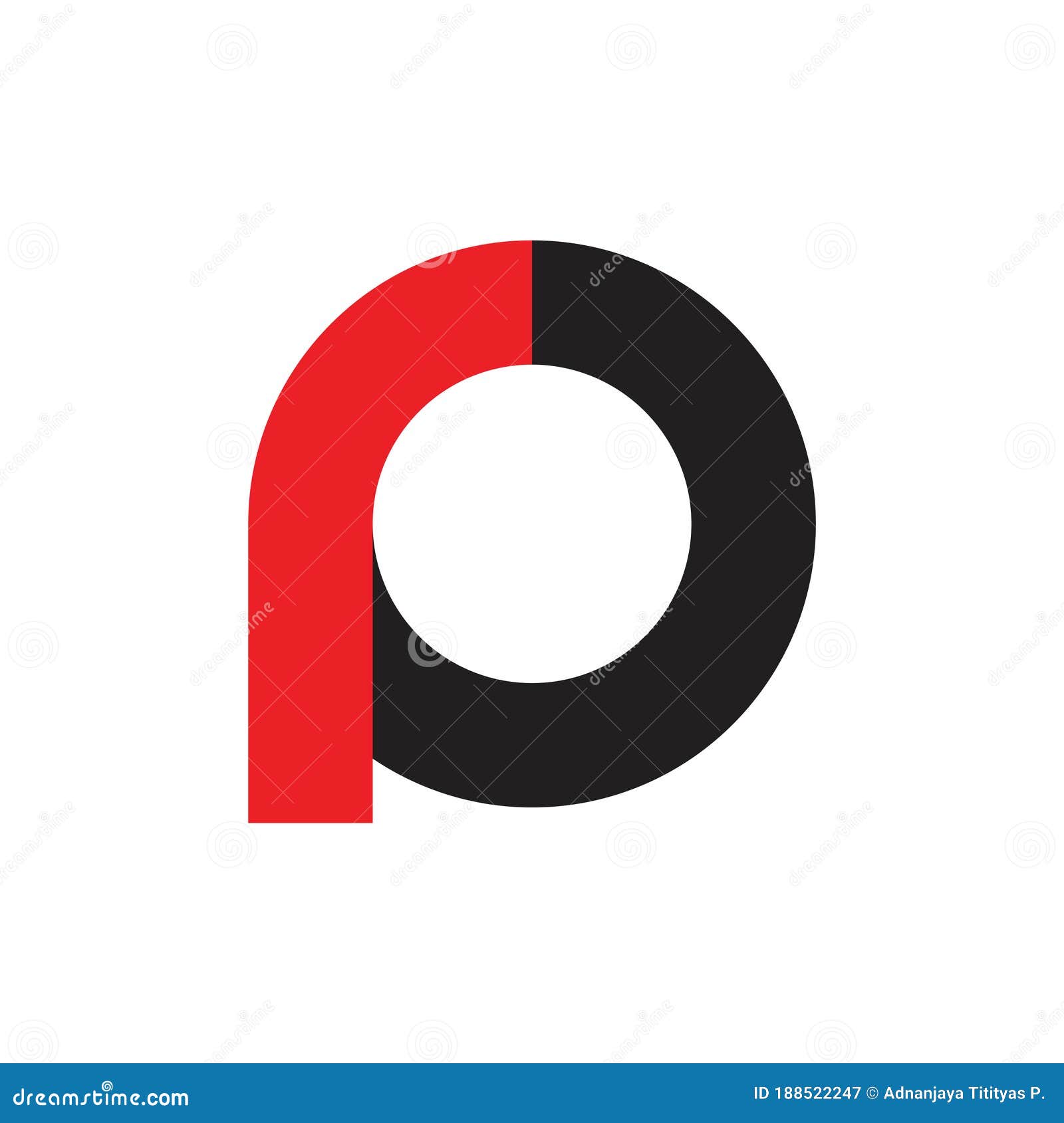 Letter Rp Circle Geometric Simple Logo Stock Vector - Illustration of ...