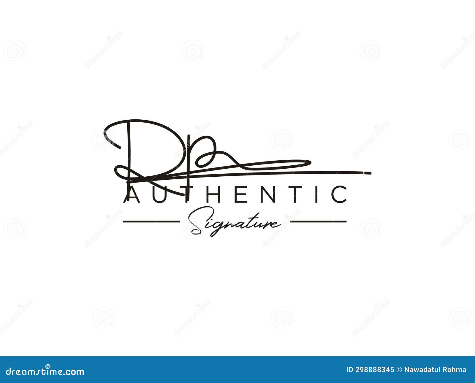 Letter RP Signature Logo Template Vector | CartoonDealer.com #298888345