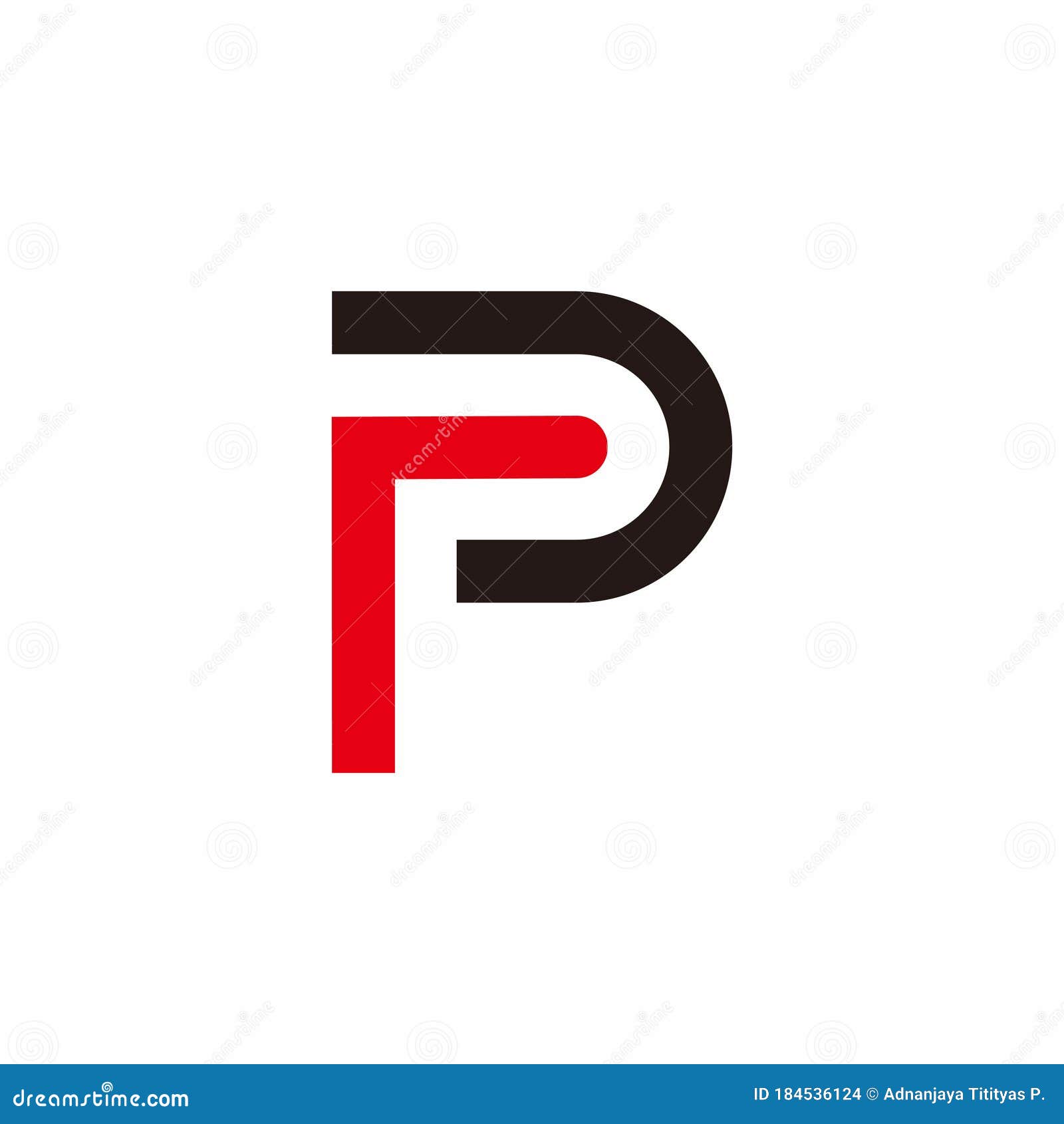 Letter Rp Simple Geometric Line Symbol Logo Vector Stock Vector ...