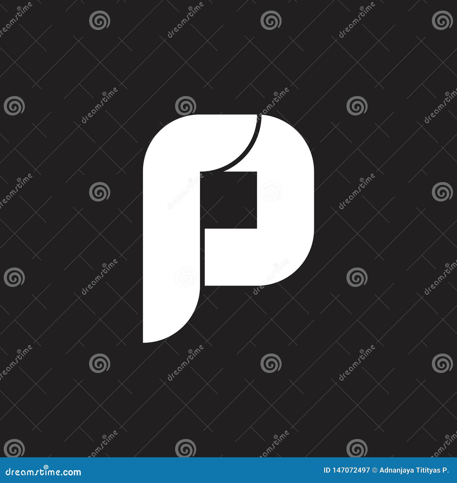 Letter Rp Simple Linked Geometric Logo Vector Stock Vector ...