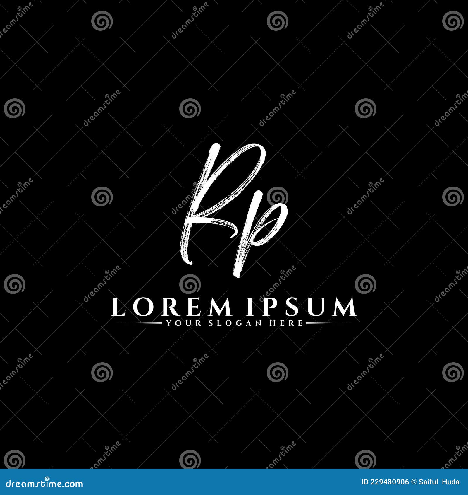 Letter RP Simple Monogram Logo Icon Design. Vector Illustration ...