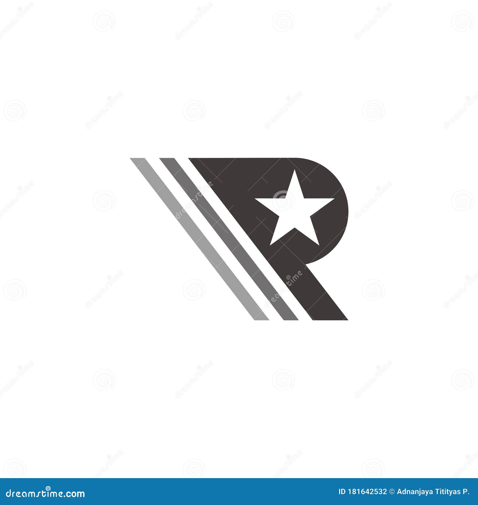 Letter Rp Star Motion Stripes Geometric Symbol Logo Vector Stock Vector ...
