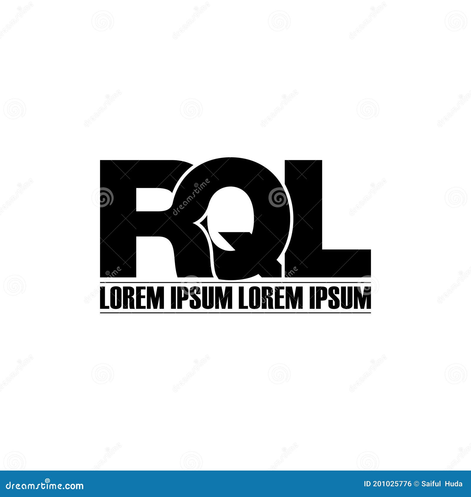 Letter RQL Simple Monogram Logo Icon Design. Stock Vector ...