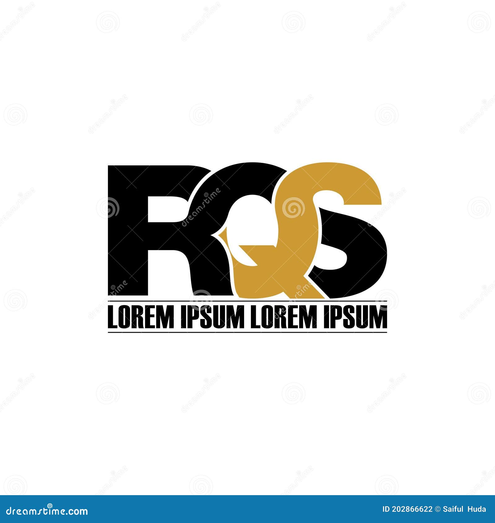 Letter RQS Simple Monogram Logo Icon Design. Stock Vector ...