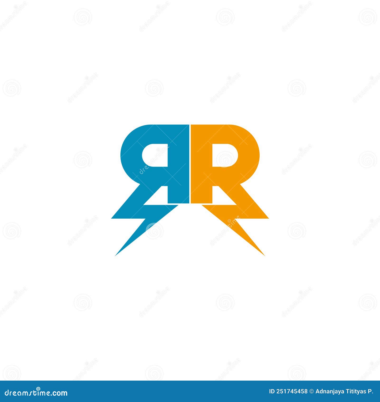 Letter Rr Bolt Simple Technology Power Symbol Logo Vector Stock Vector ...