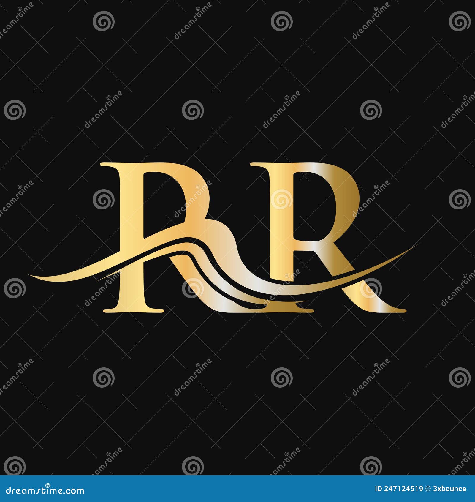 Letter RR Logo Design. Initial RR Logotype Template for Business and ...