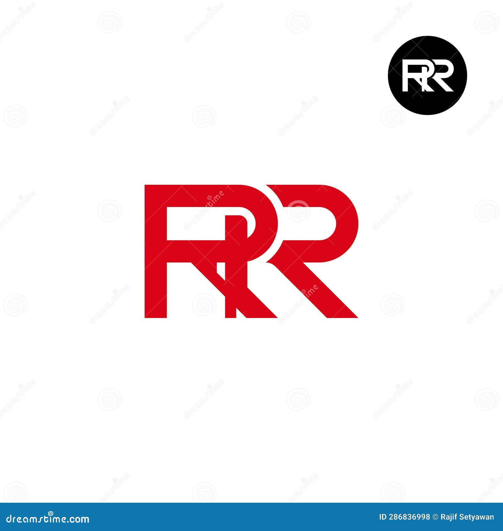 Letter RR Monogram Logo Design Stock Vector - Illustration of alphabet ...