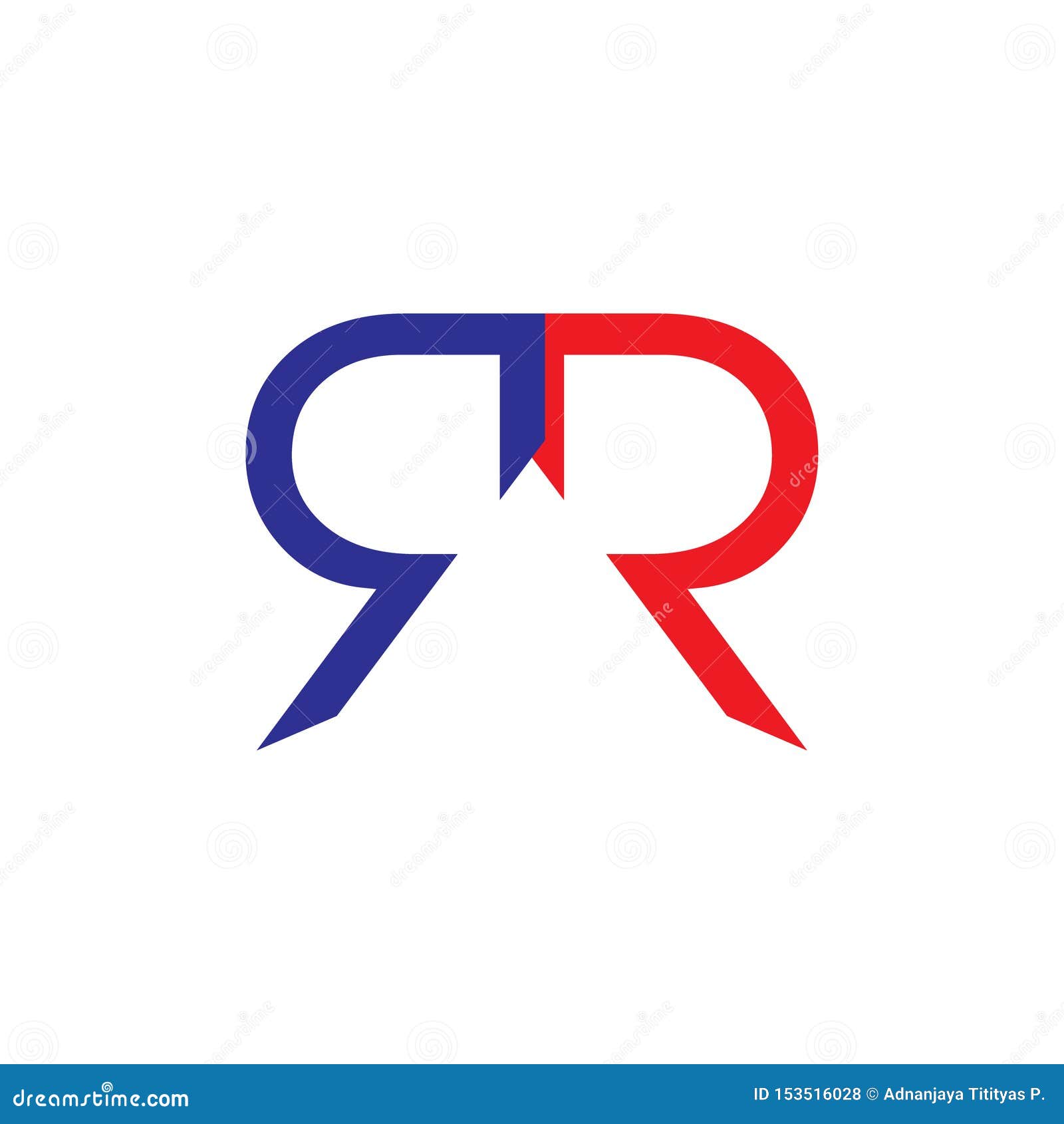 Letter Rr Simple Geometric Line Logo Vector Stock Vector - Illustration ...