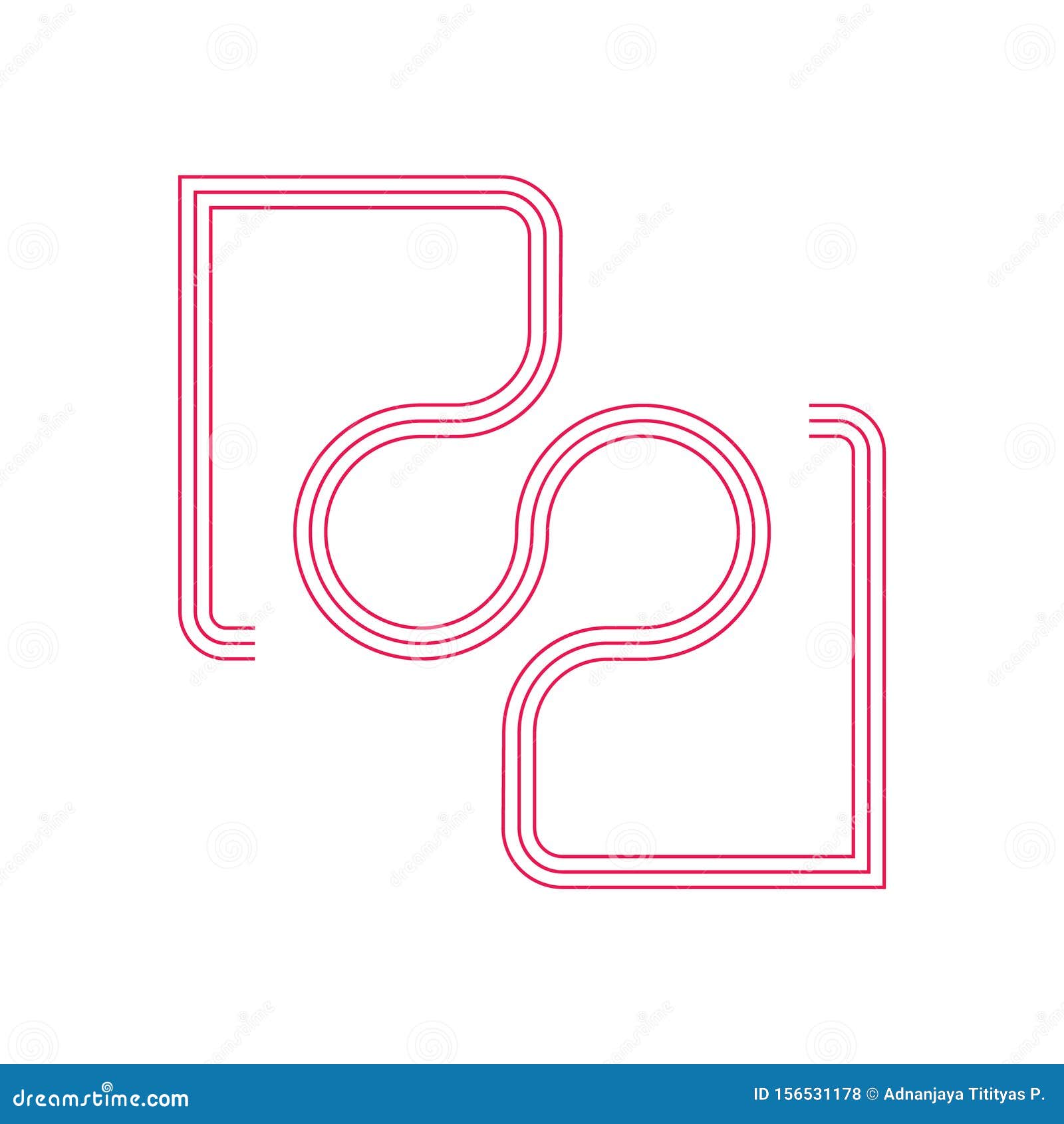 Letter Rr Stripes Line Design Symbol Vector Stock Vector - Illustration ...
