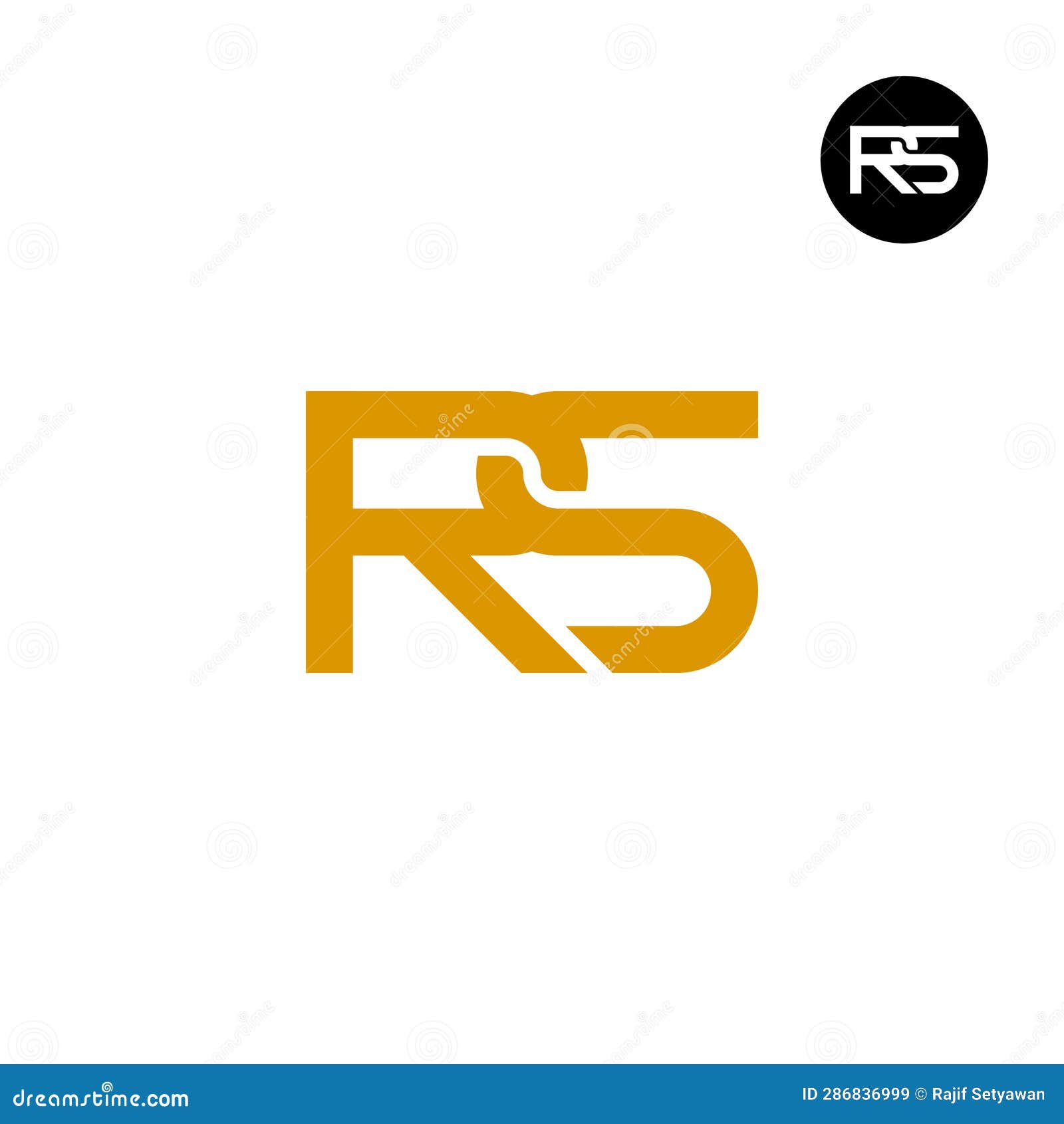 Letter RS Monogram Logo Design Stock Illustration - Illustration of ...