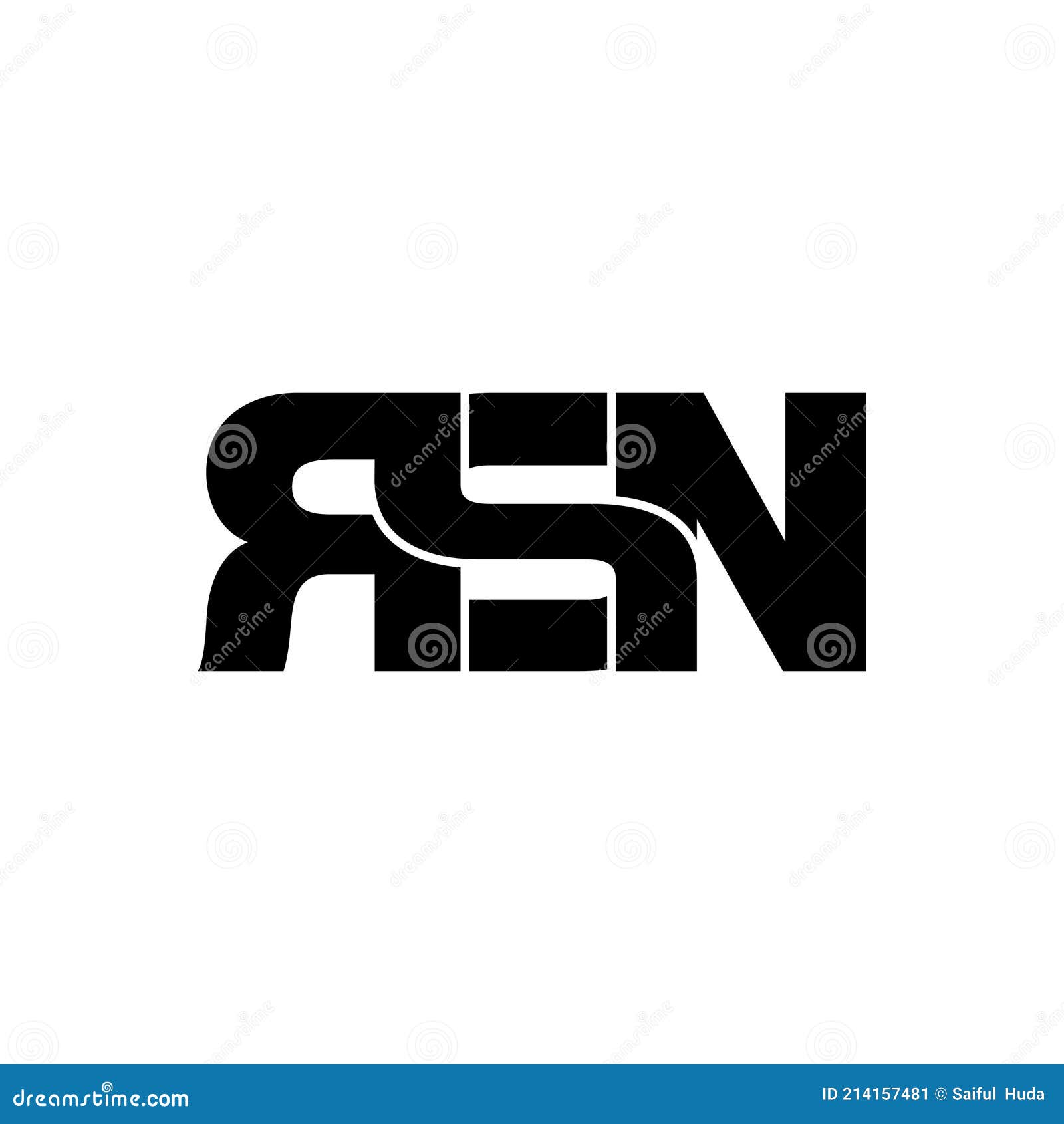 Letter RSN Simple Monogram Logo Icon Design. Stock Vector ...