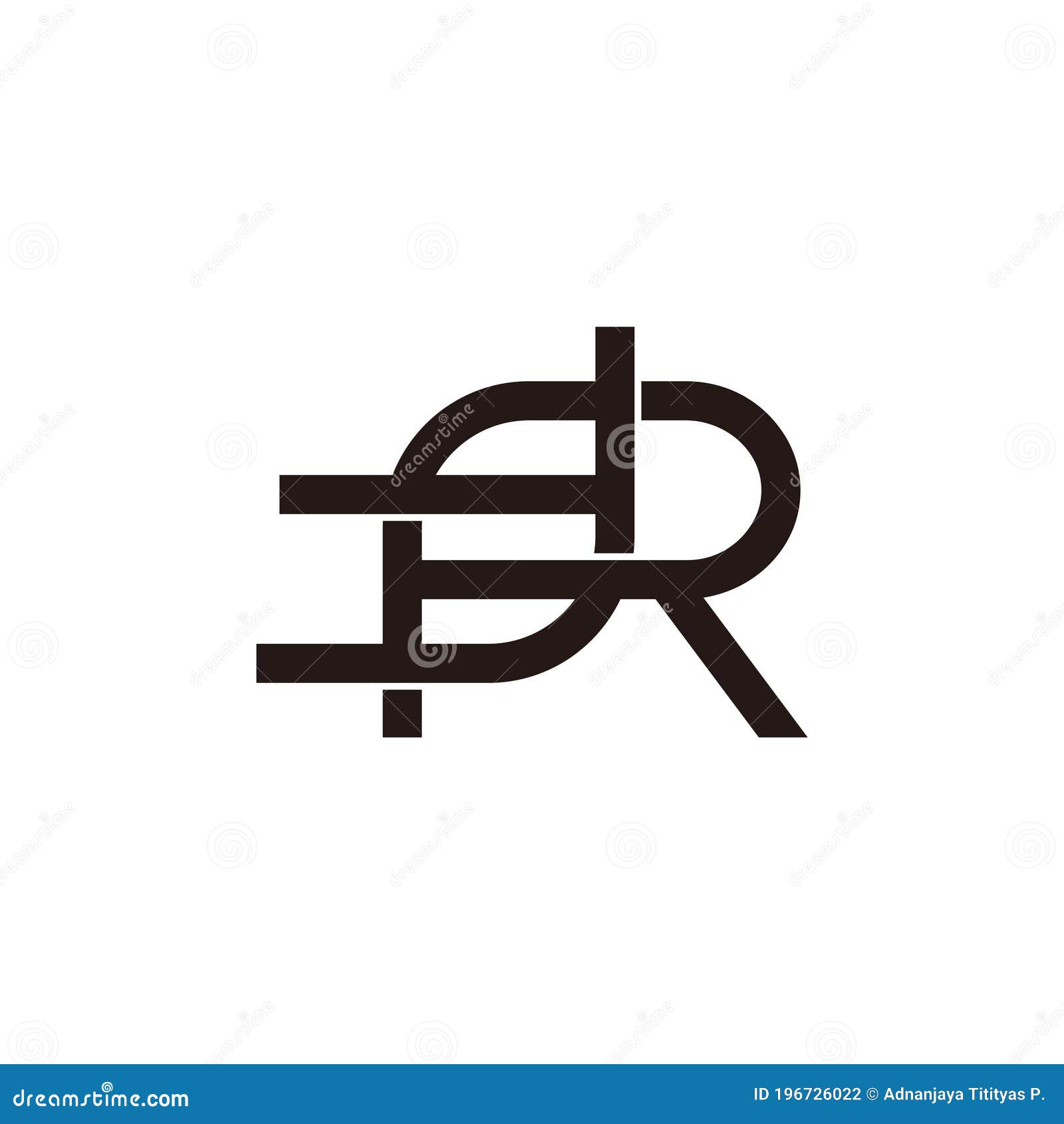 Letter Rt Linked Flat Geometric Overlap Line Design Symbol Logo Vector ...