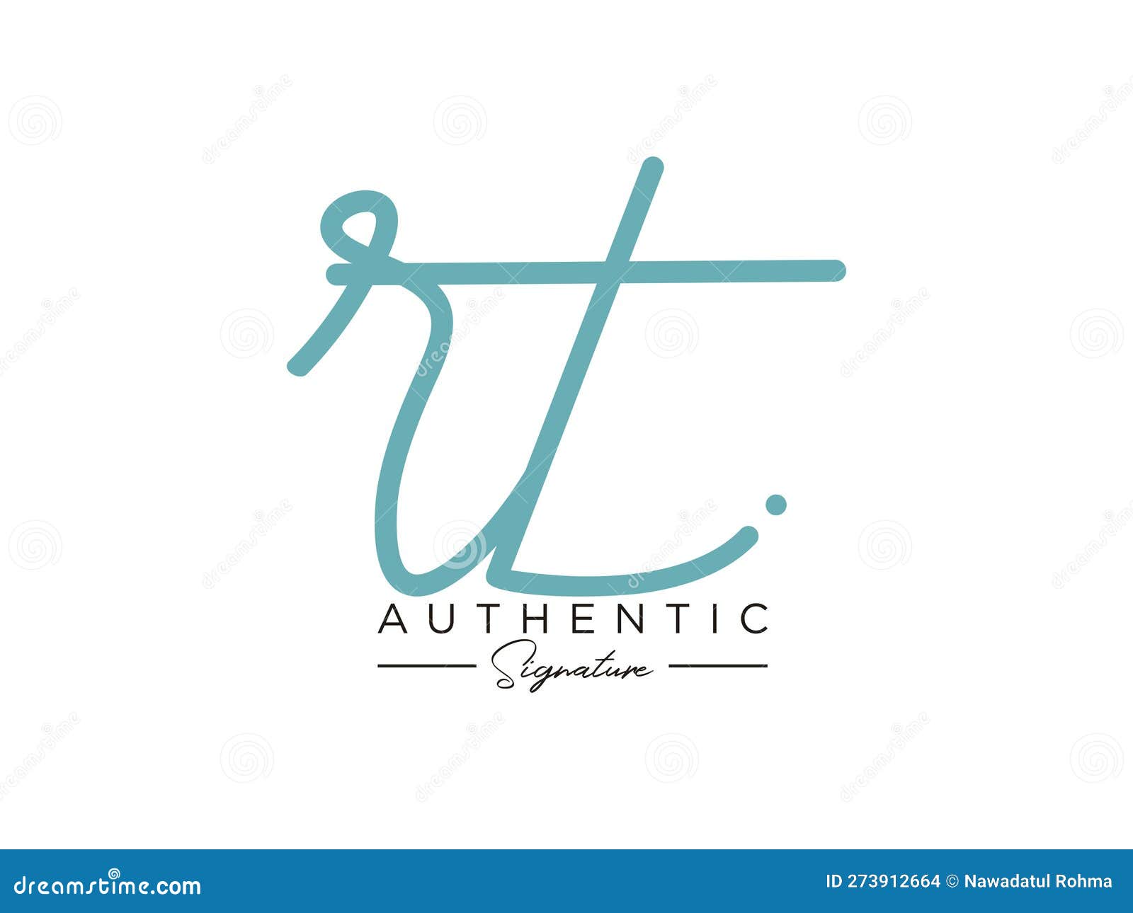Letter RT Signature Logo Template Vector Stock Vector - Illustration of ...