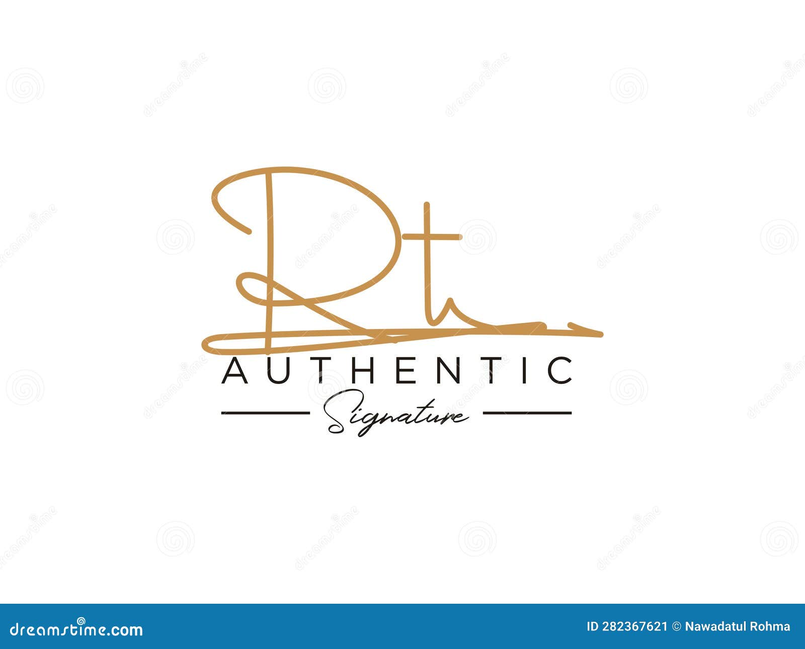 Letter RT Signature Logo Template Vector Stock Vector - Illustration of ...