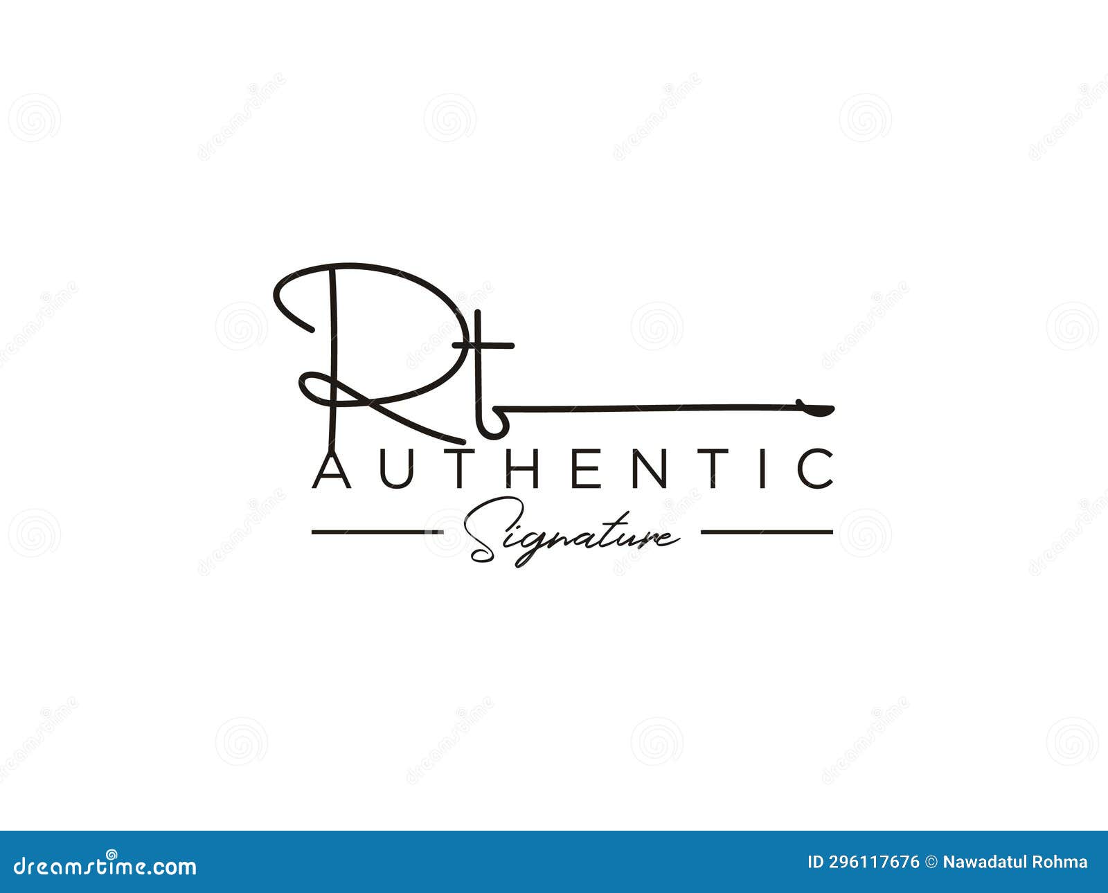 Letter RT Signature Logo Template Vector Stock Vector - Illustration of ...