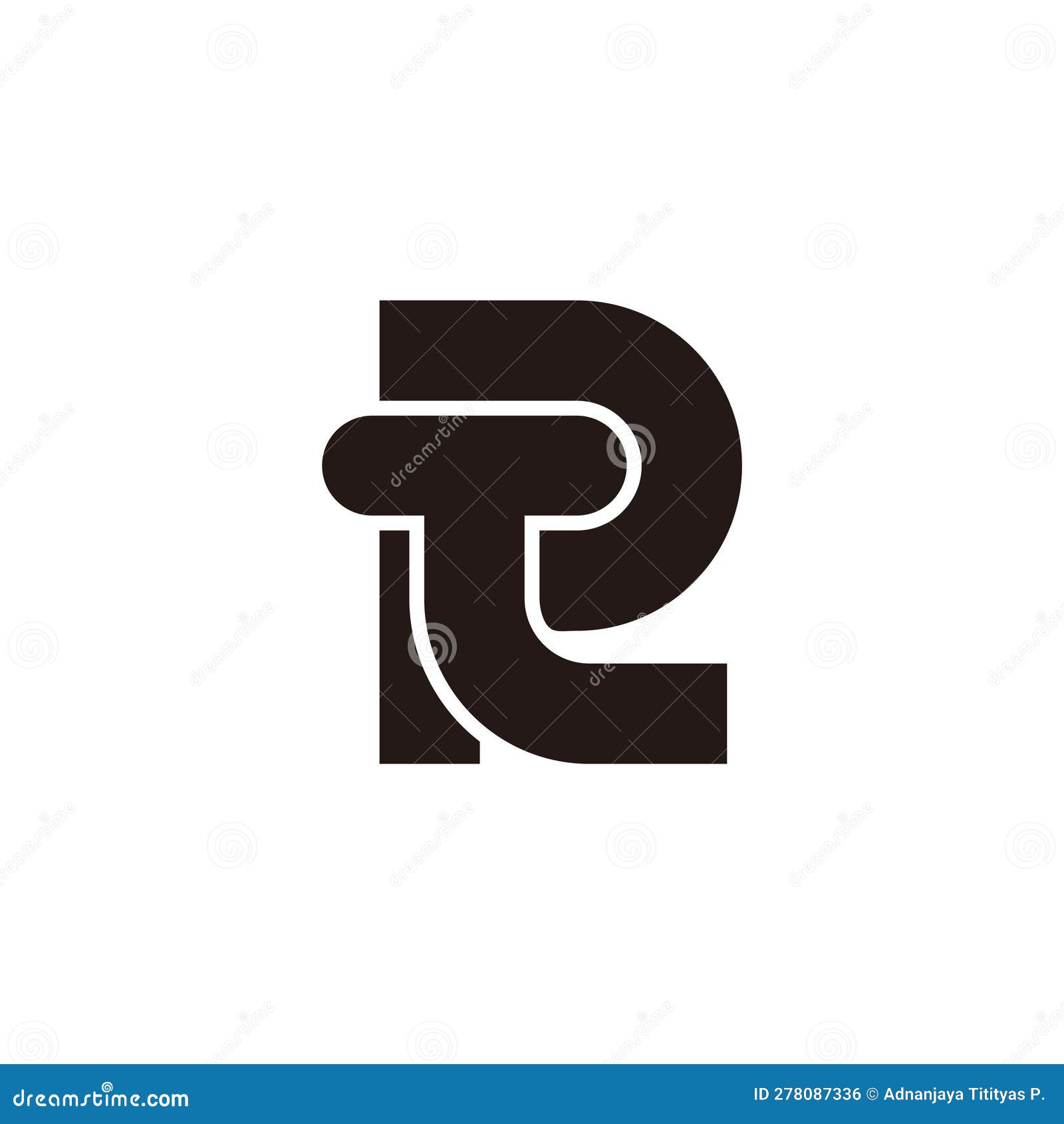 Letter Rt Simple Geometric Logo Vector Stock Vector - Illustration of ...