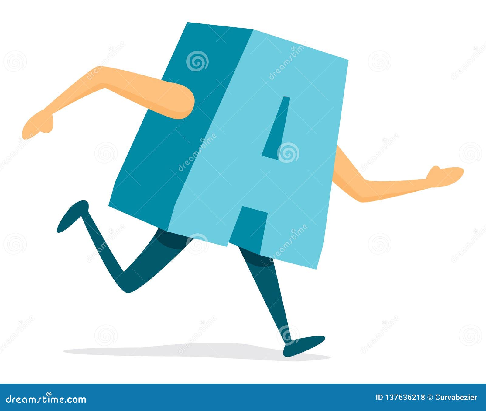 Letter Running or Learning Fast Stock Vector - Illustration of race ...