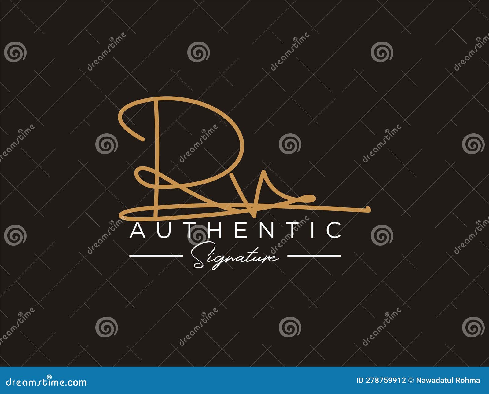 Letter RV Signature Logo Template Vector Stock Vector - Illustration of ...