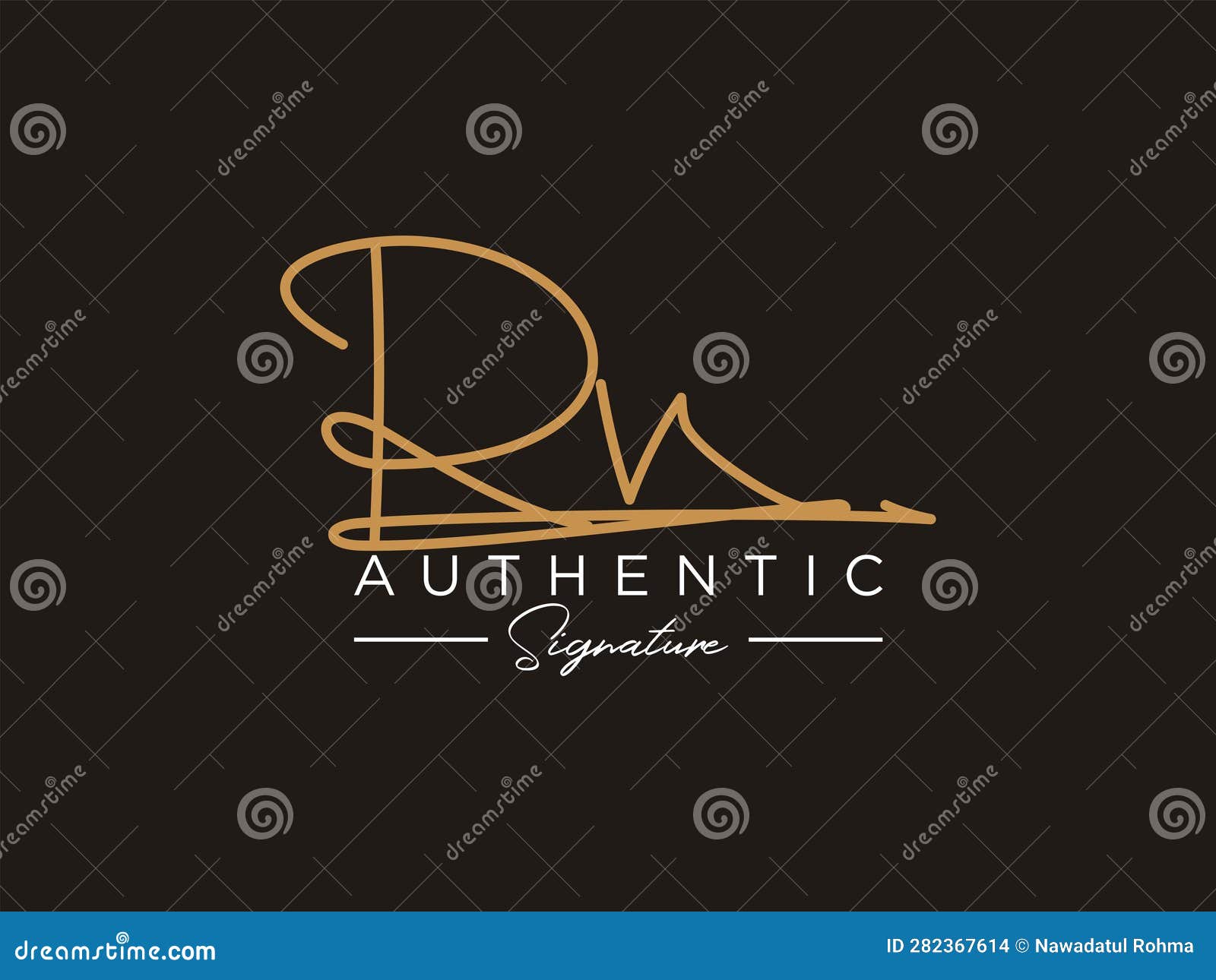 Letter RV Signature Logo Template Vector Stock Vector - Illustration of ...