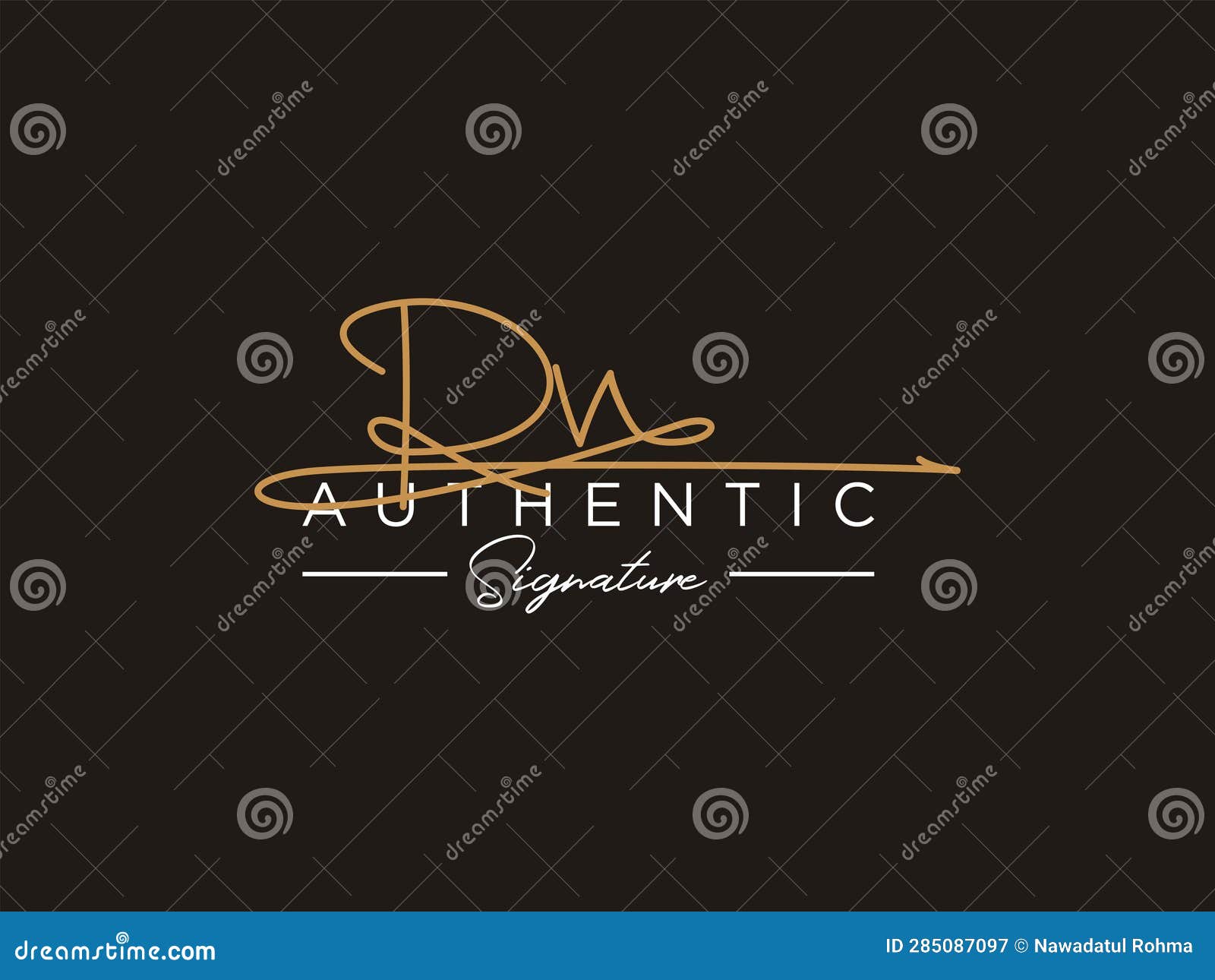 Letter RV Signature Logo Template Vector Stock Vector - Illustration of ...