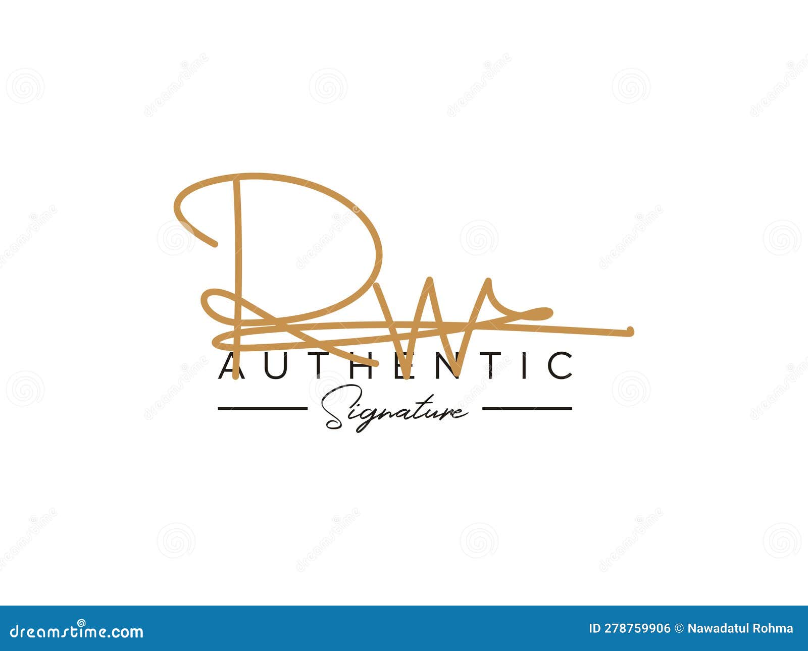 Letter RW Signature Logo Template Vector Stock Vector - Illustration of ...