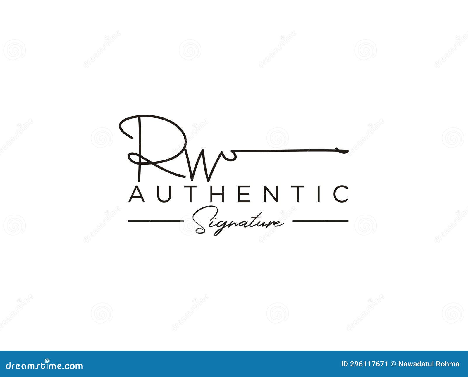 Letter RW Signature Logo Template Vector Stock Vector - Illustration of ...