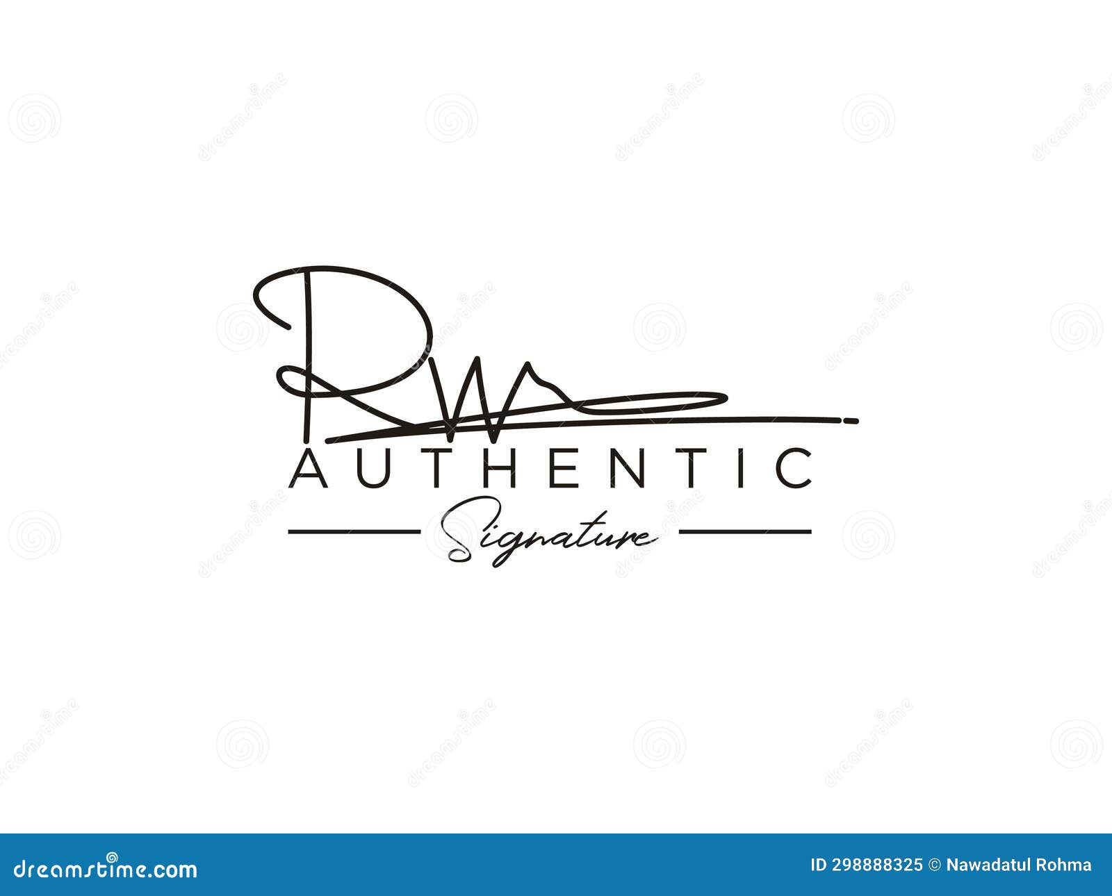 Letter RW Signature Logo Template Vector Stock Vector - Illustration of ...