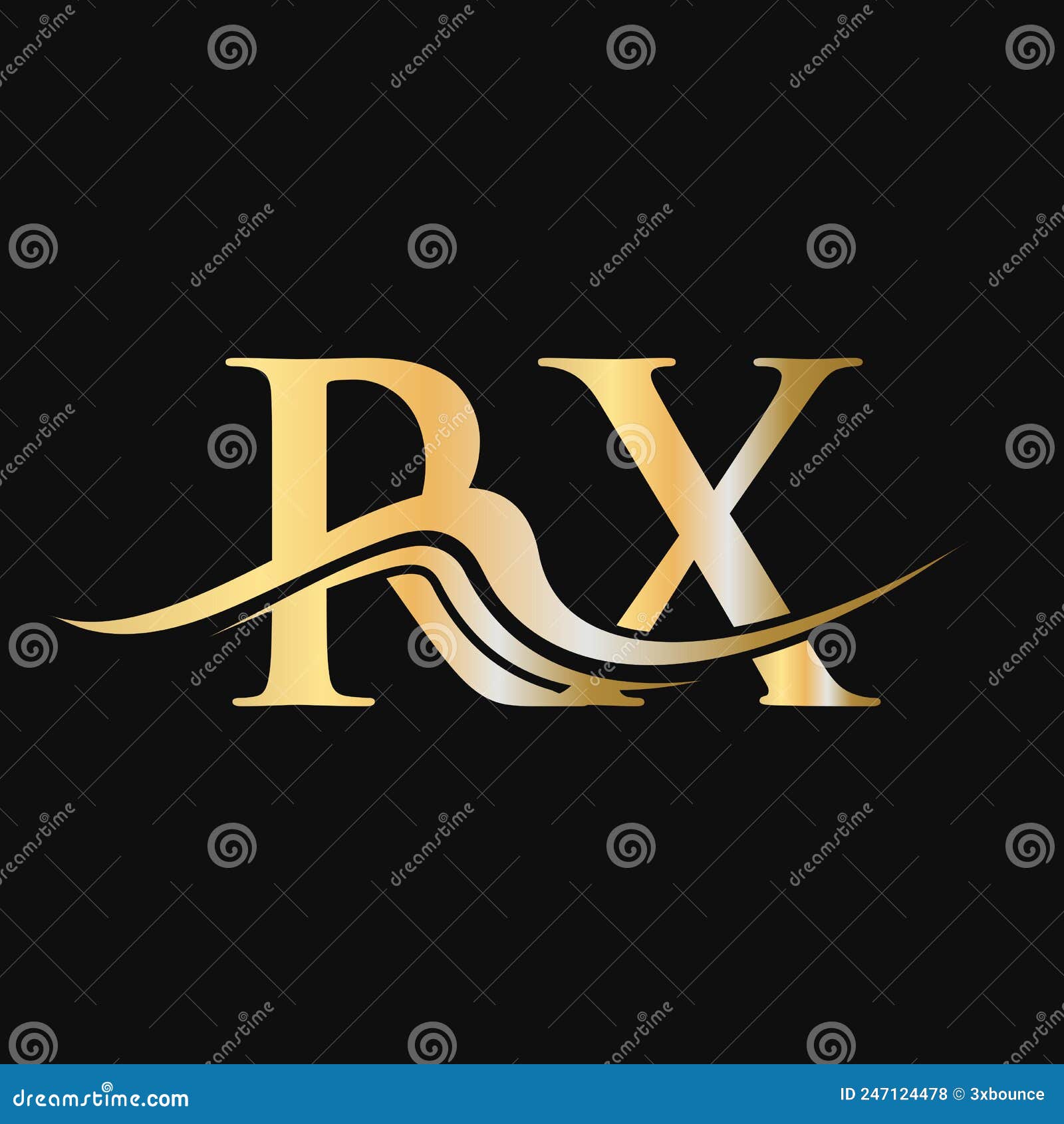 Letter RX Logo Design. Initial RX Logotype Template for Business and ...
