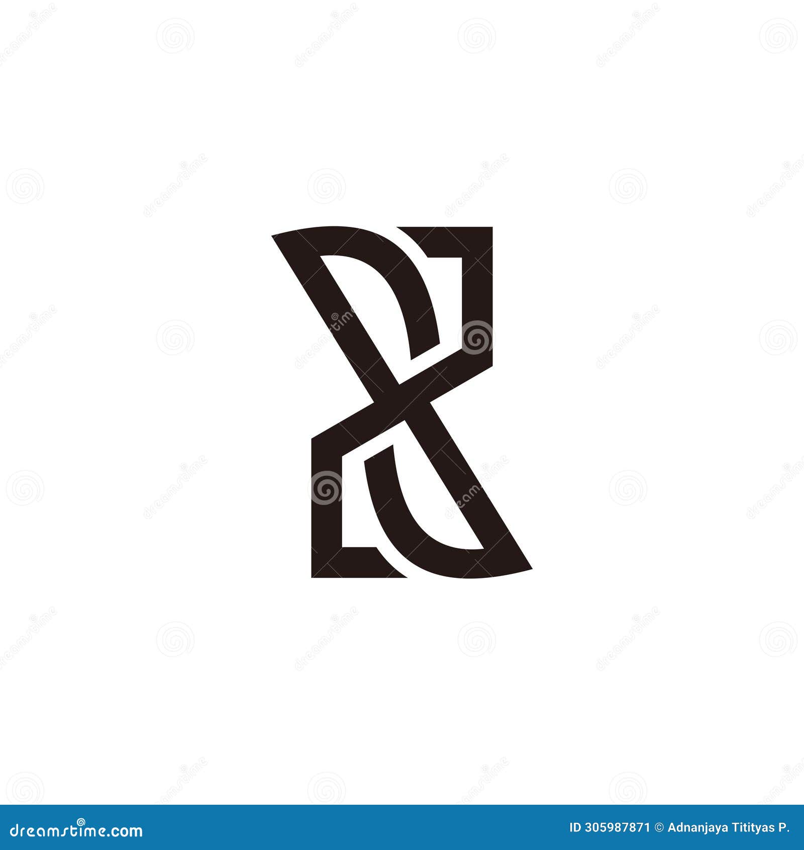 Letter Rx Rotate Simple Geometric Logo Vector Stock Vector ...