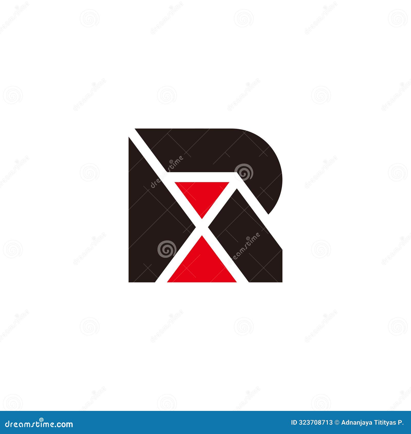Letter Rx Simple Geometric Colorful Logo Vector Stock Vector ...