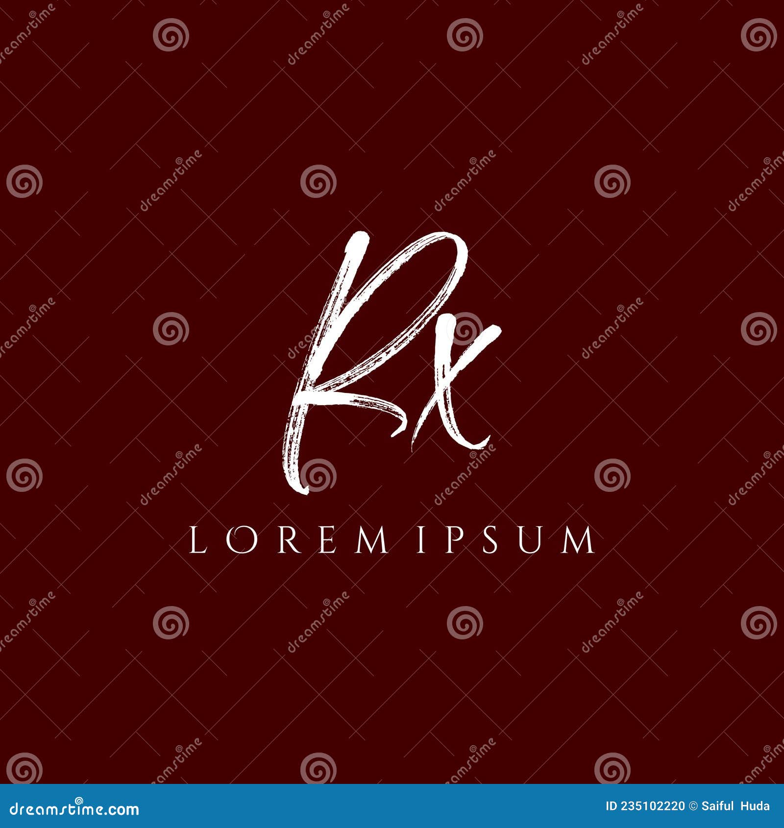 Letter RX Simple Monogram Logo Icon Design. Stock Vector - Illustration ...