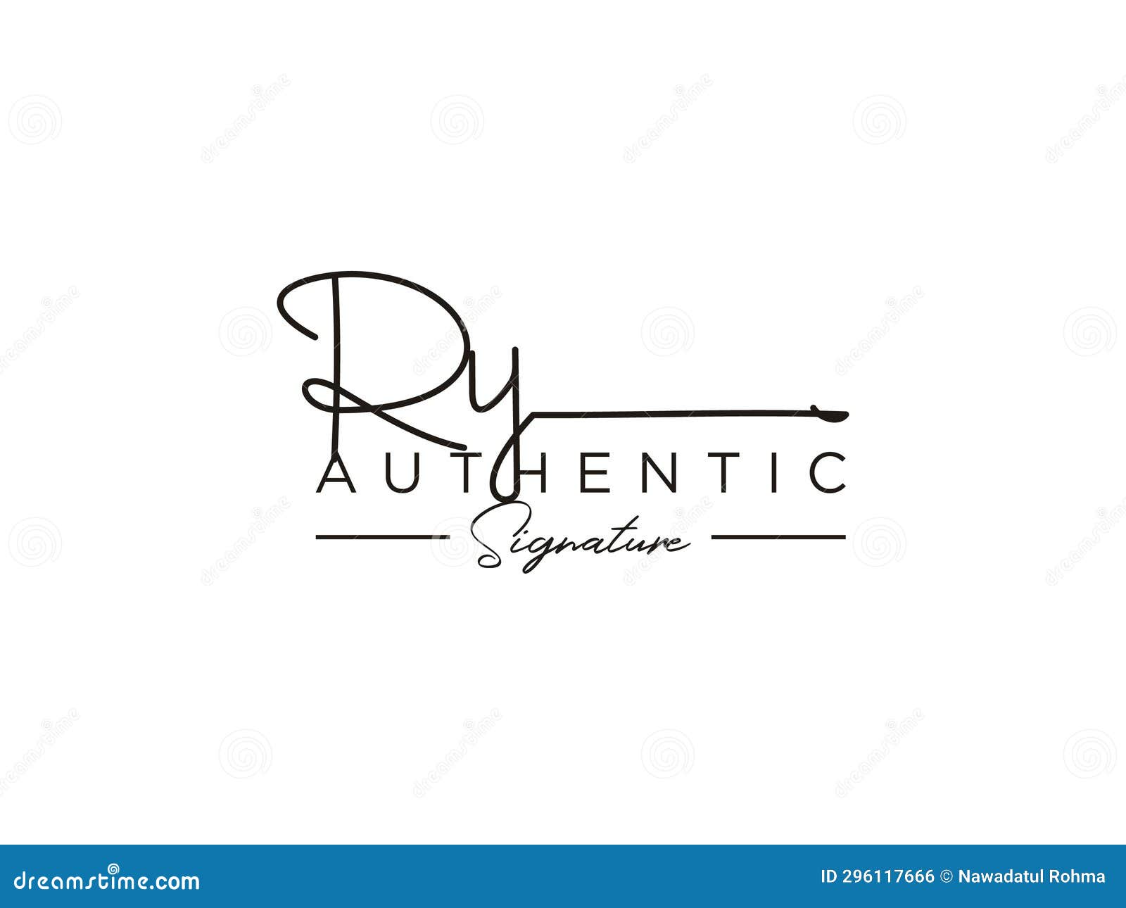 Letter RY Signature Logo Template Vector Stock Vector - Illustration of ...
