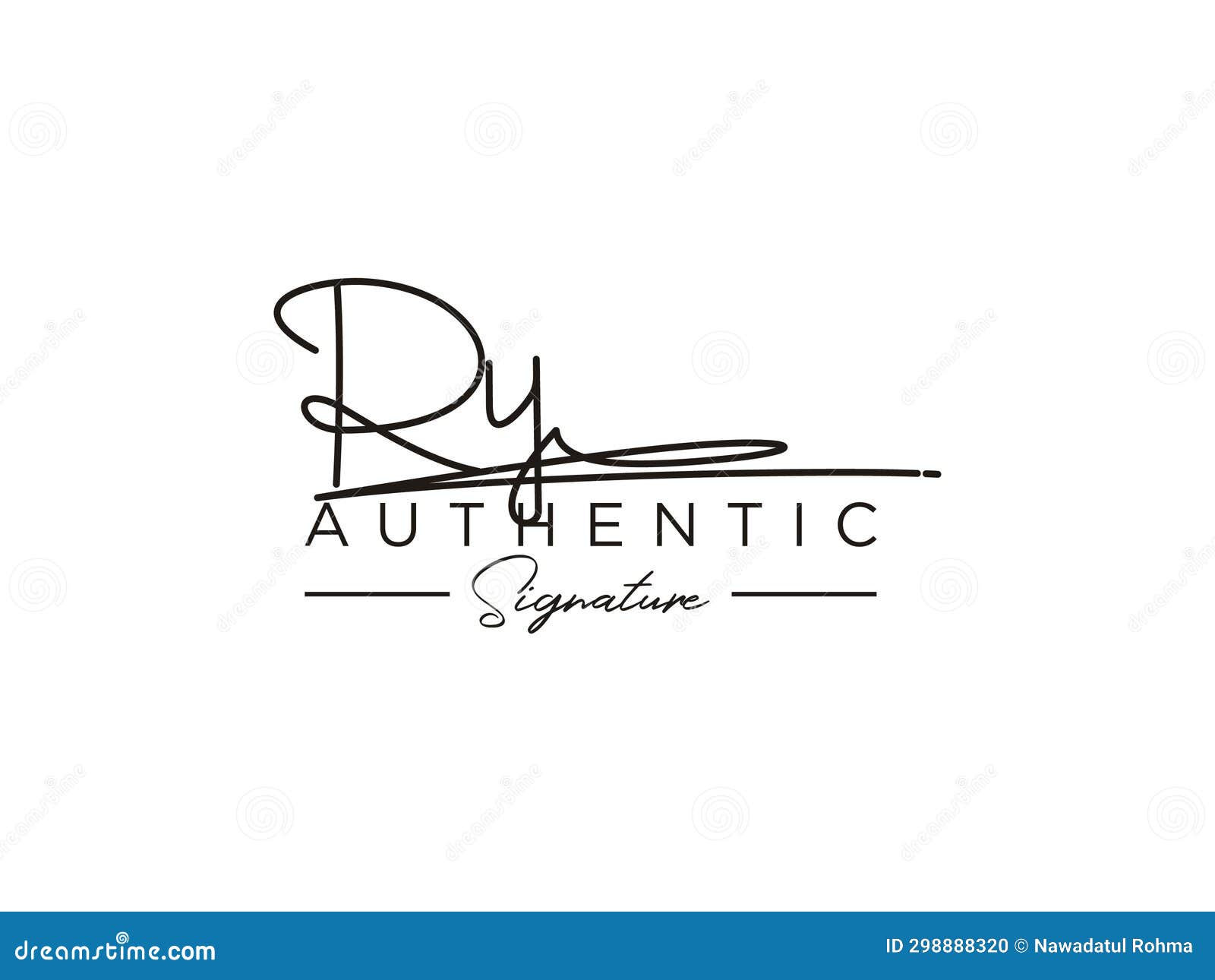 Letter RY Signature Logo Template Vector Stock Vector - Illustration of ...