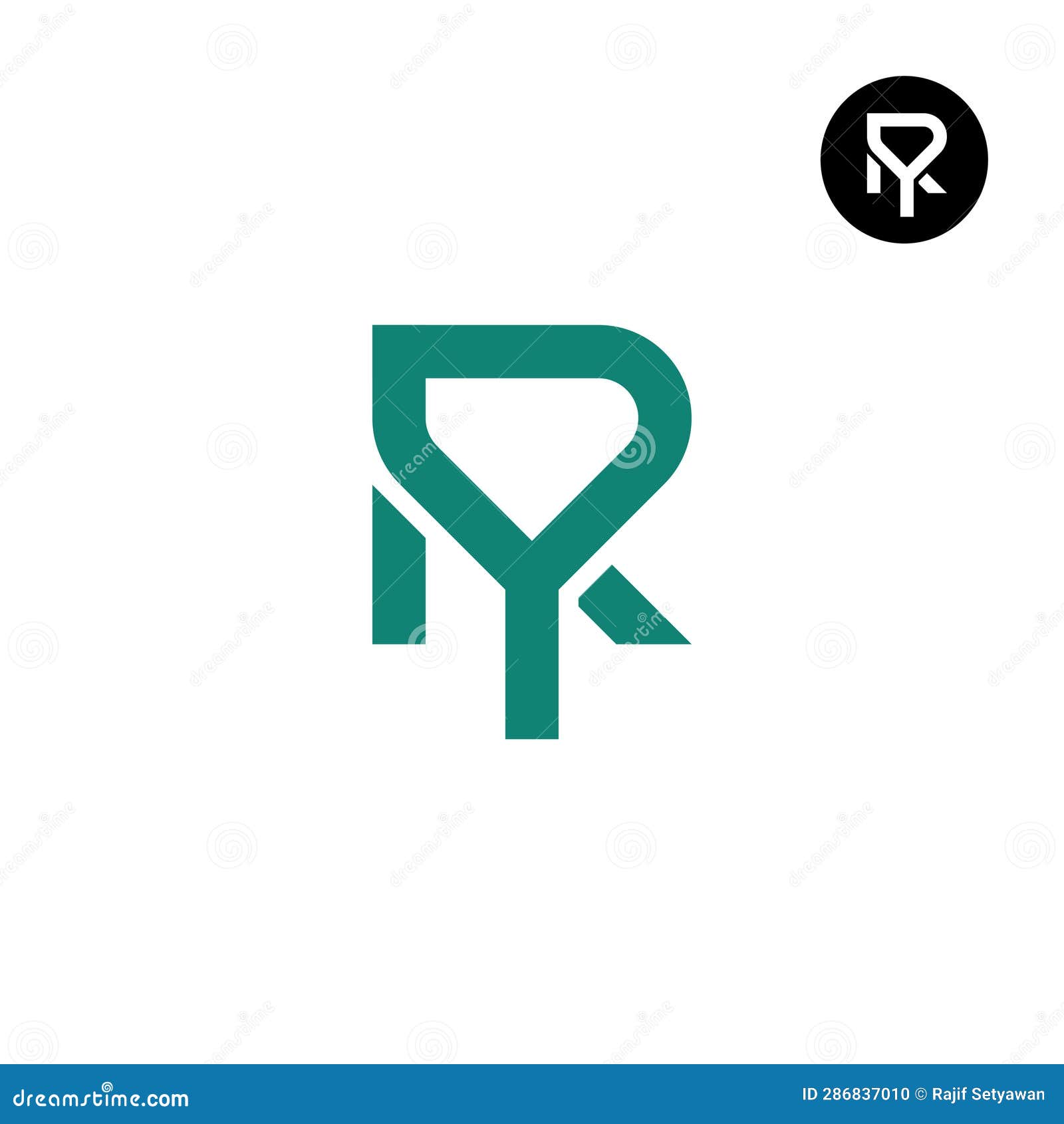 Letter RY YR Monogram Logo Design Vector Illustration | CartoonDealer ...