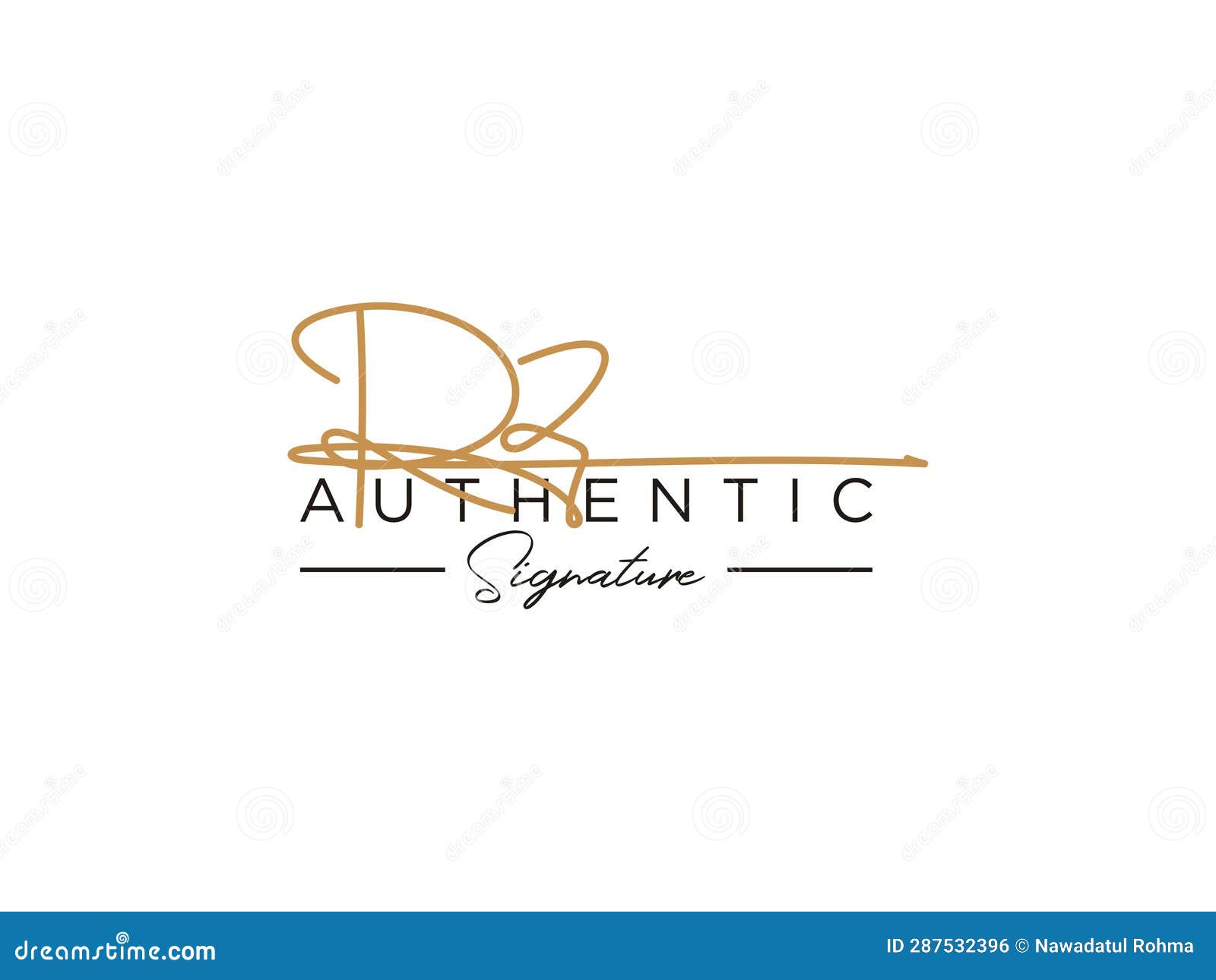 Letter RZ Signature Logo Template Vector Stock Vector - Illustration of ...