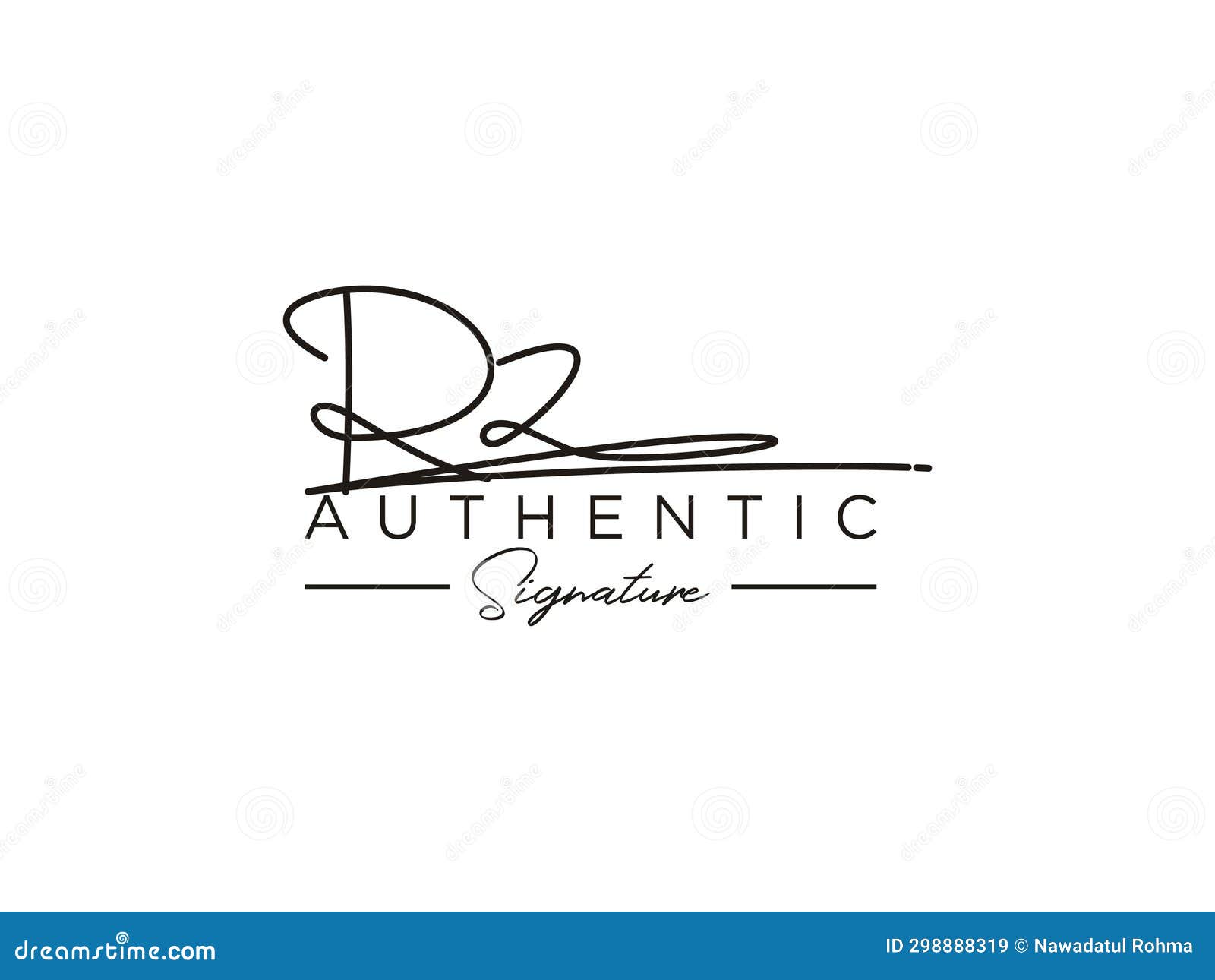 Letter RZ Signature Logo Template Vector Stock Vector - Illustration of ...