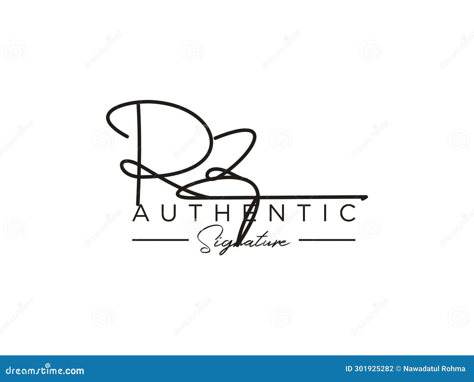 Letter RZ Signature Logo Template Vector Stock Vector - Illustration of ...