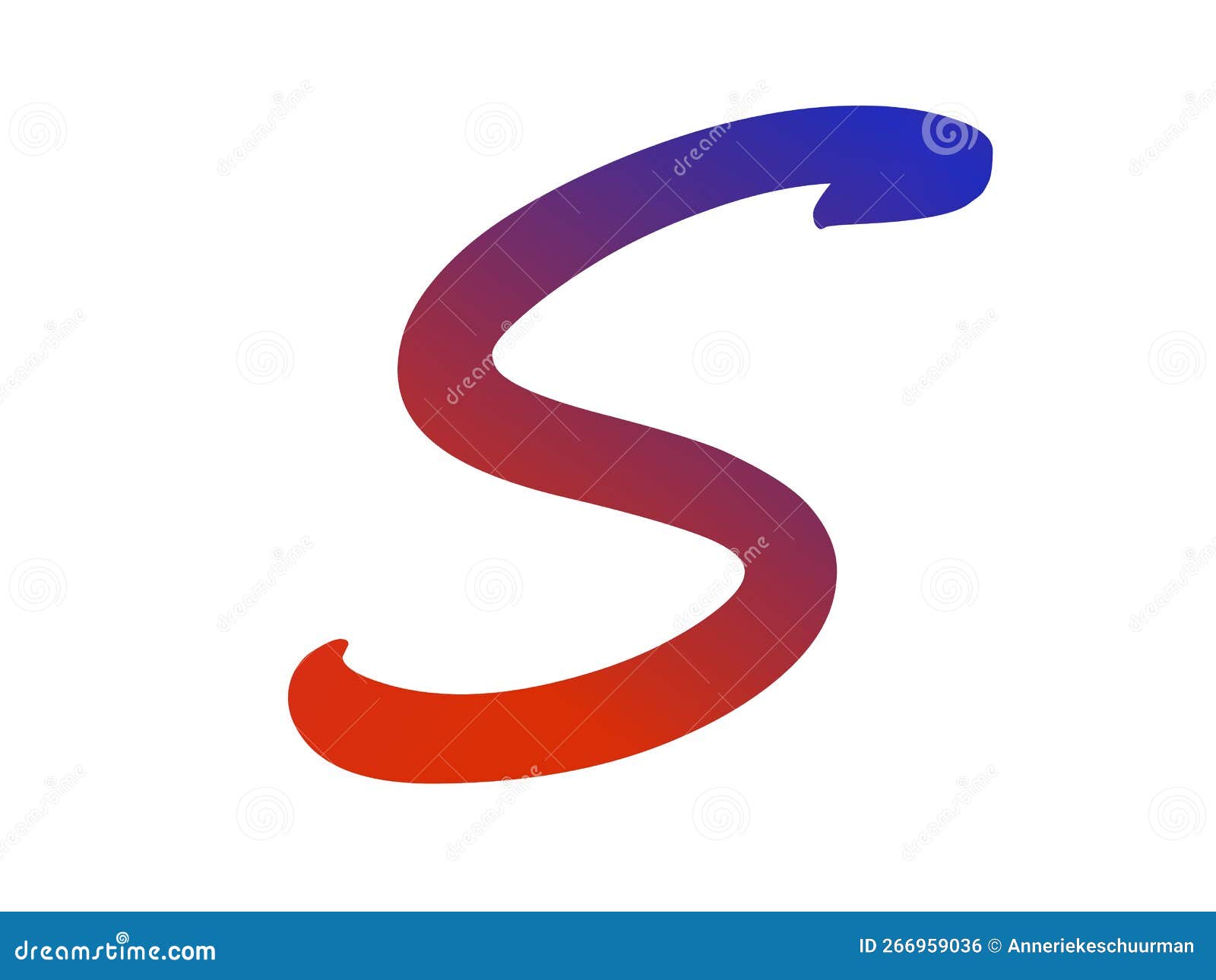 Letter S of the Alphabet Made with Red and Blue Gradient Stock ...