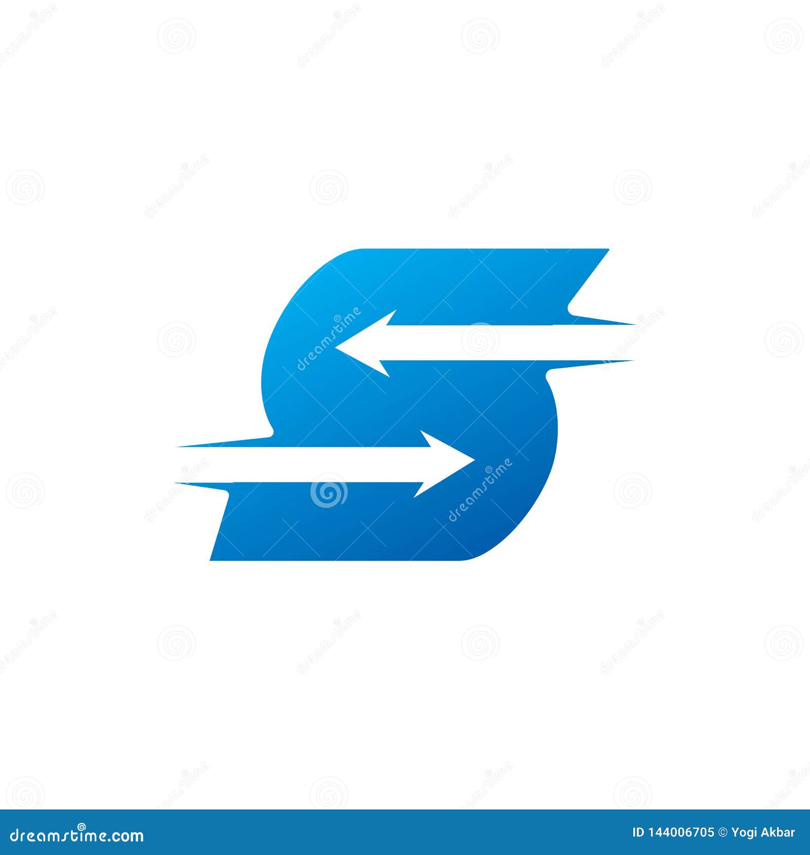 Letter S with Arrow Logo Design Template Stock Vector - Illustration of ...