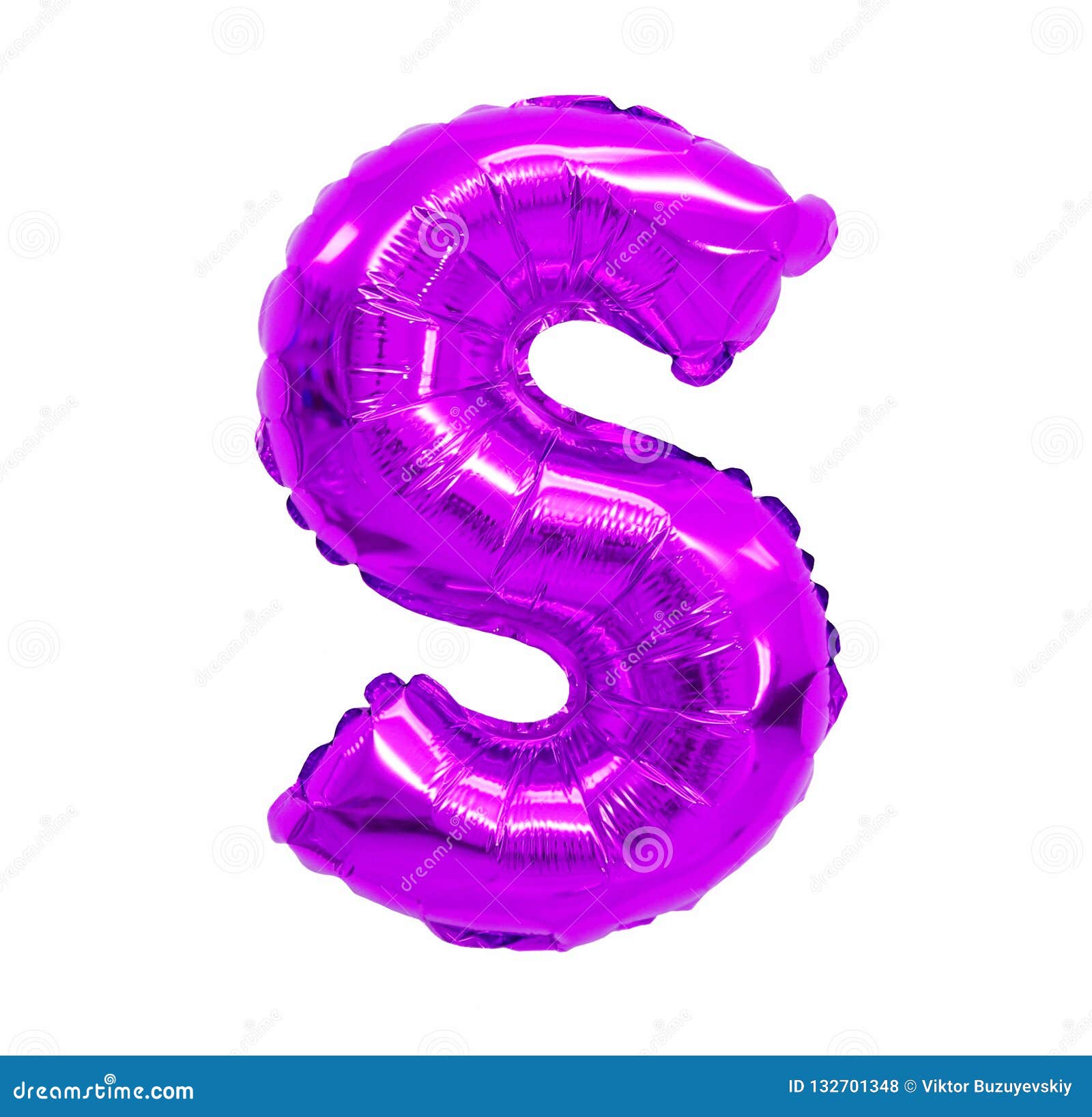 Letter S from a Balloon Purple, Violet Stock Photo - Image of element ...