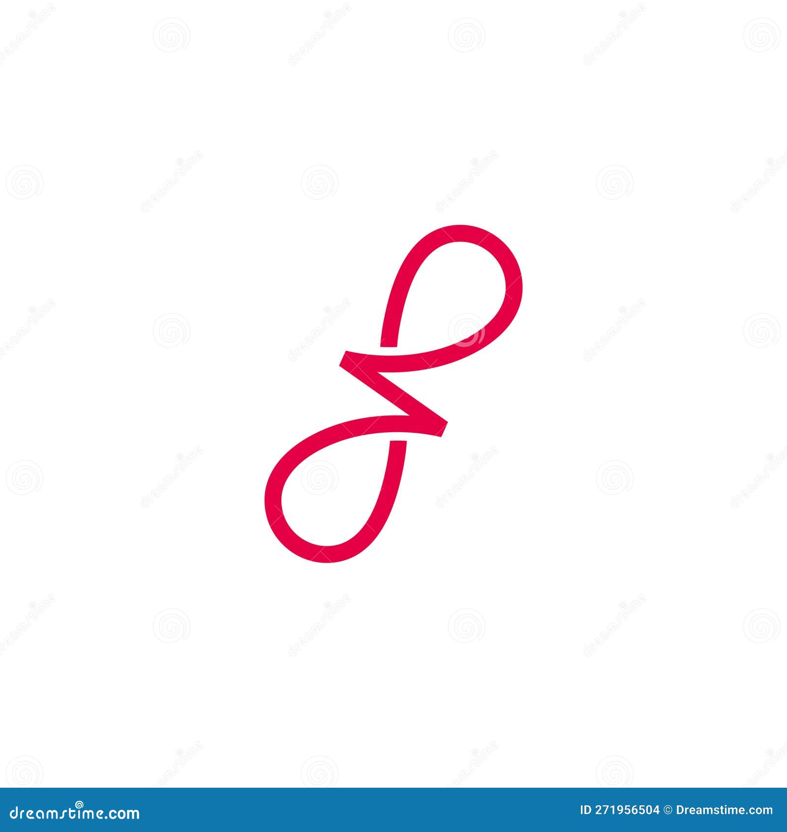 Letter S Beauty Infinity Loop Line Logo Vector Stock Vector ...