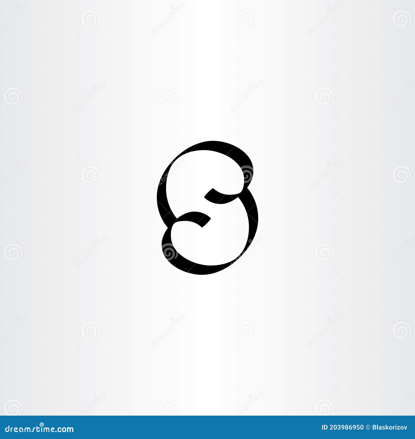 Letter S Calligraphy Vector Icon Logo Stock Vector - Illustration of ...