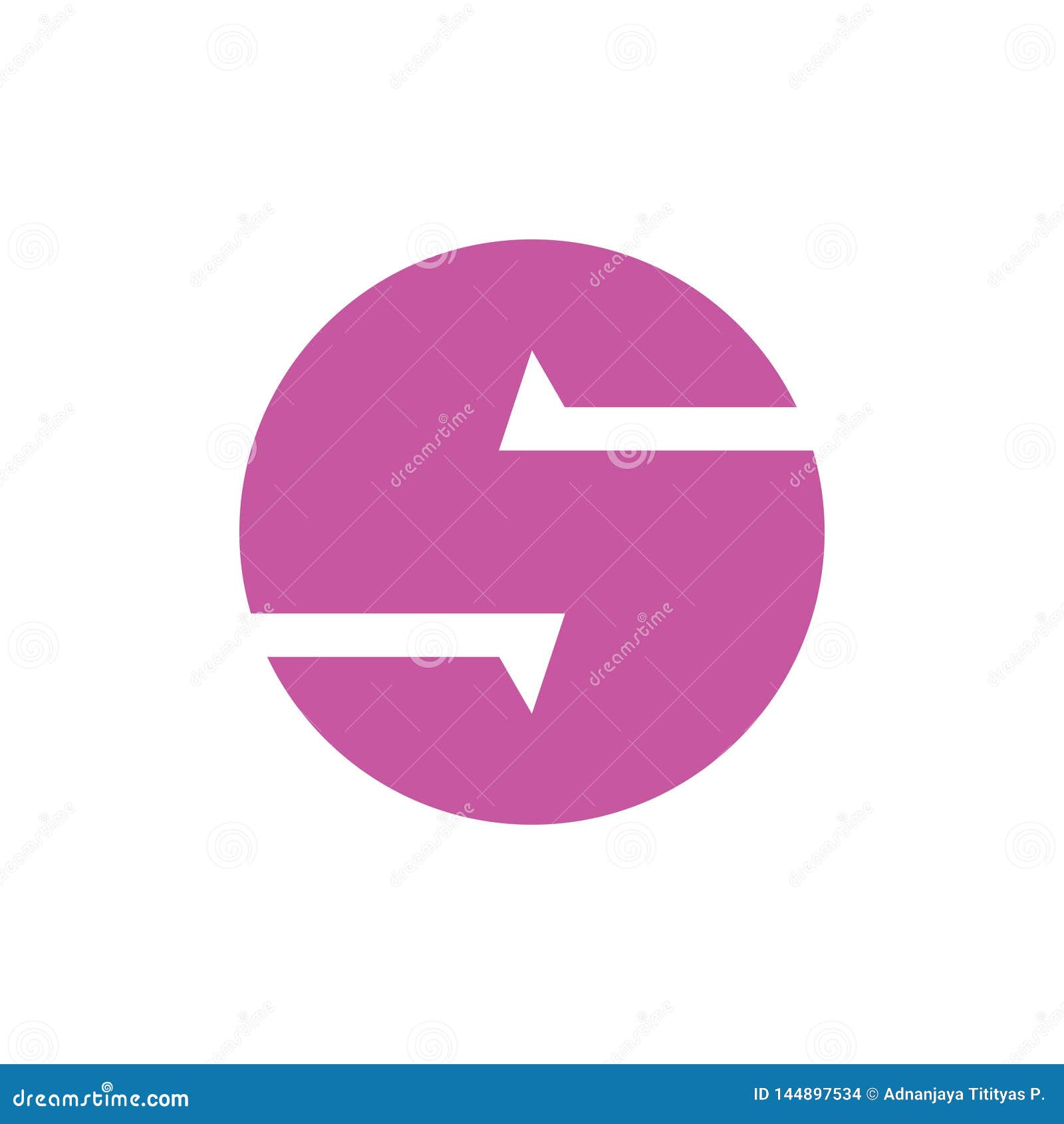 Letter S Circle Geometric Simple Logo Vector Stock Vector ...