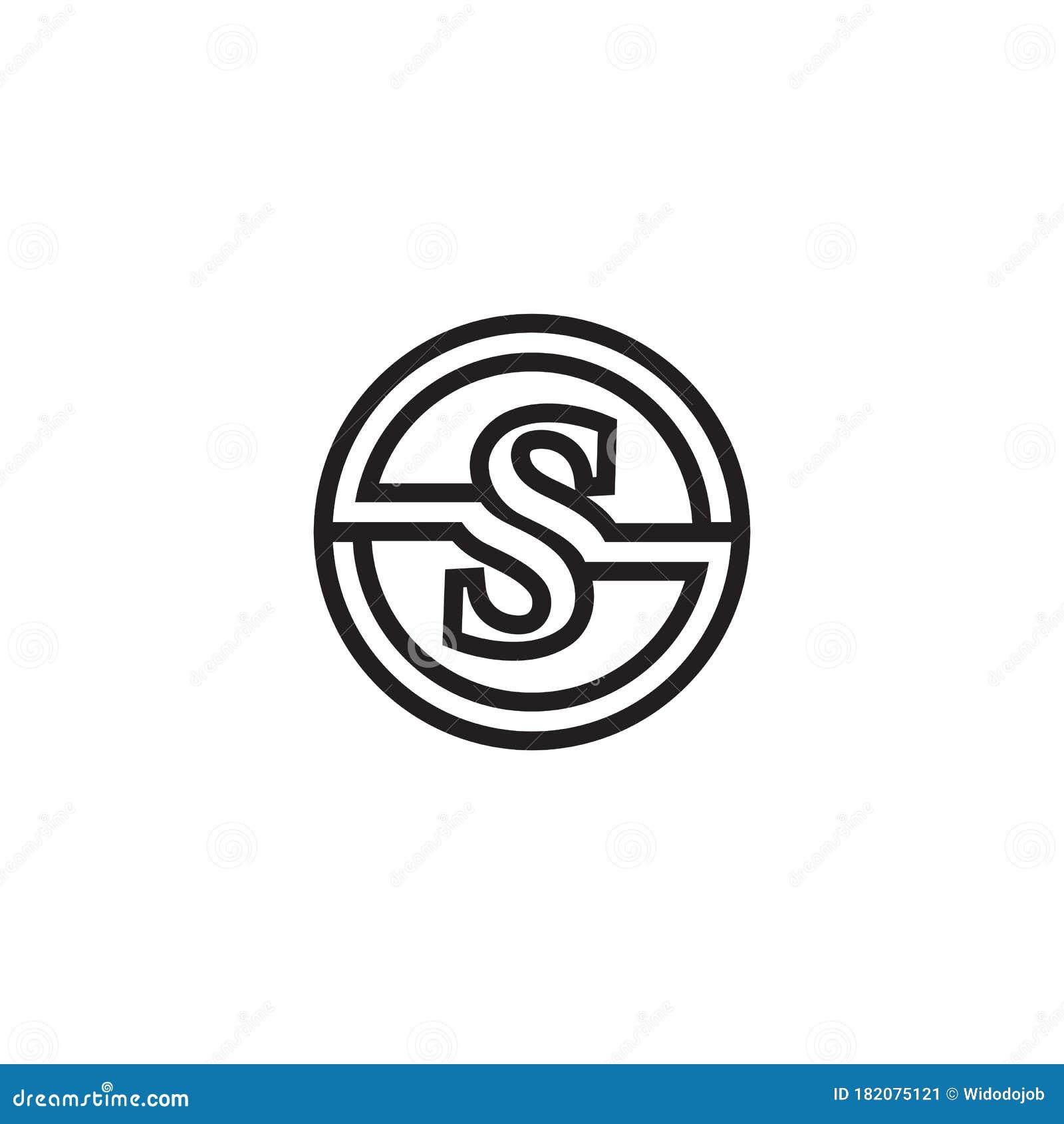 Letter S Circle Lines Logo Design Vector Stock Vector - Illustration of ...