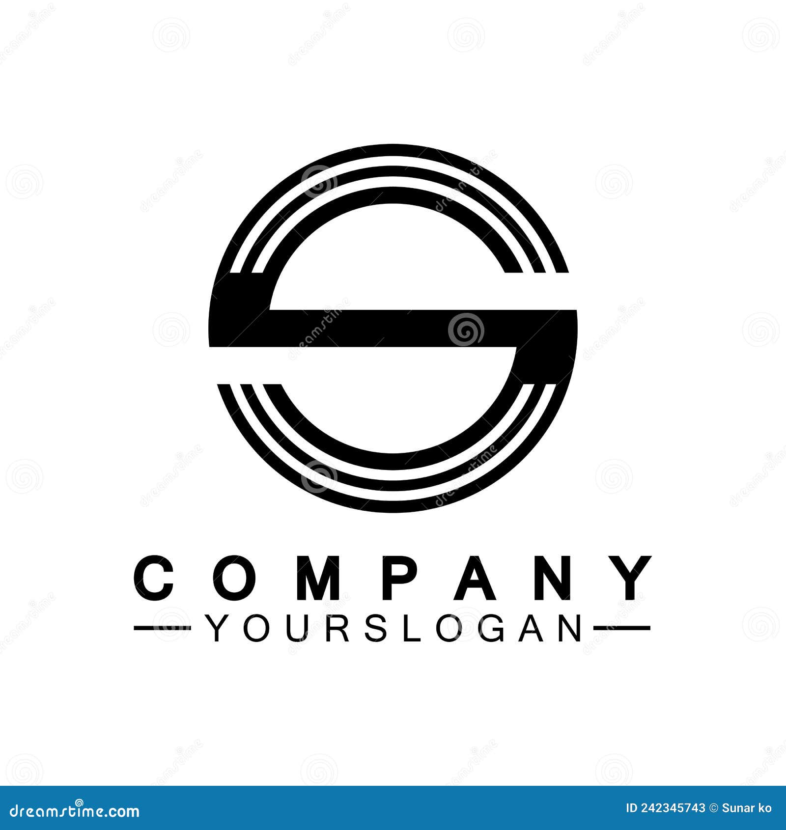 Letter S Circle Logo Vector Design Template Stock Vector - Illustration ...