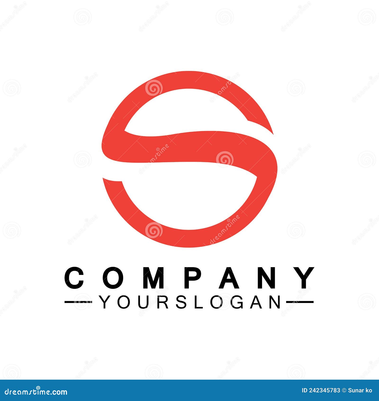 Letter S Circle Logo Vector Design Template Stock Vector - Illustration ...